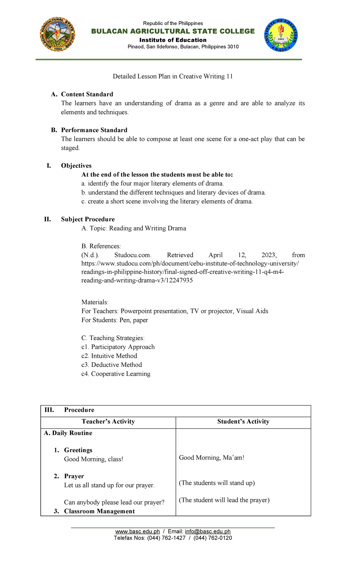Detailed-Lesson-Plan-in-Creative-Writing - BULACAN AGRICULTURAL STATE ...