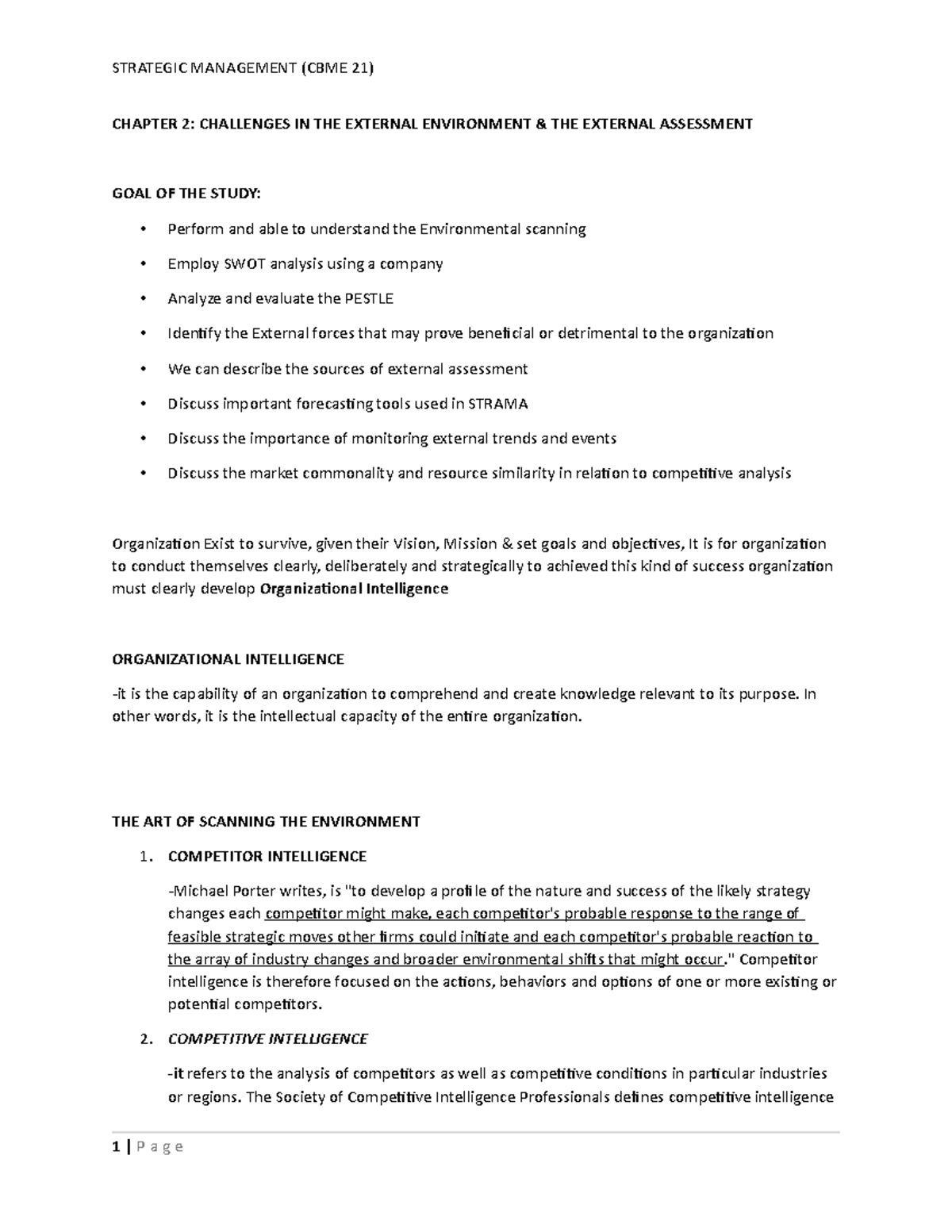 CBME 21 - C2 Challenges IN THE External Environment AND External ...