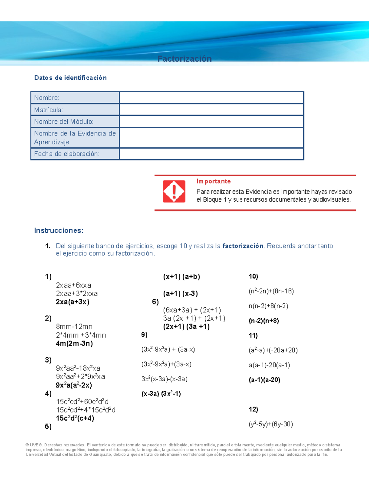 Factorizacion algunos resueltos dsfsdfsdfs sdfsdfsdf sdfsdfsdfsd ...