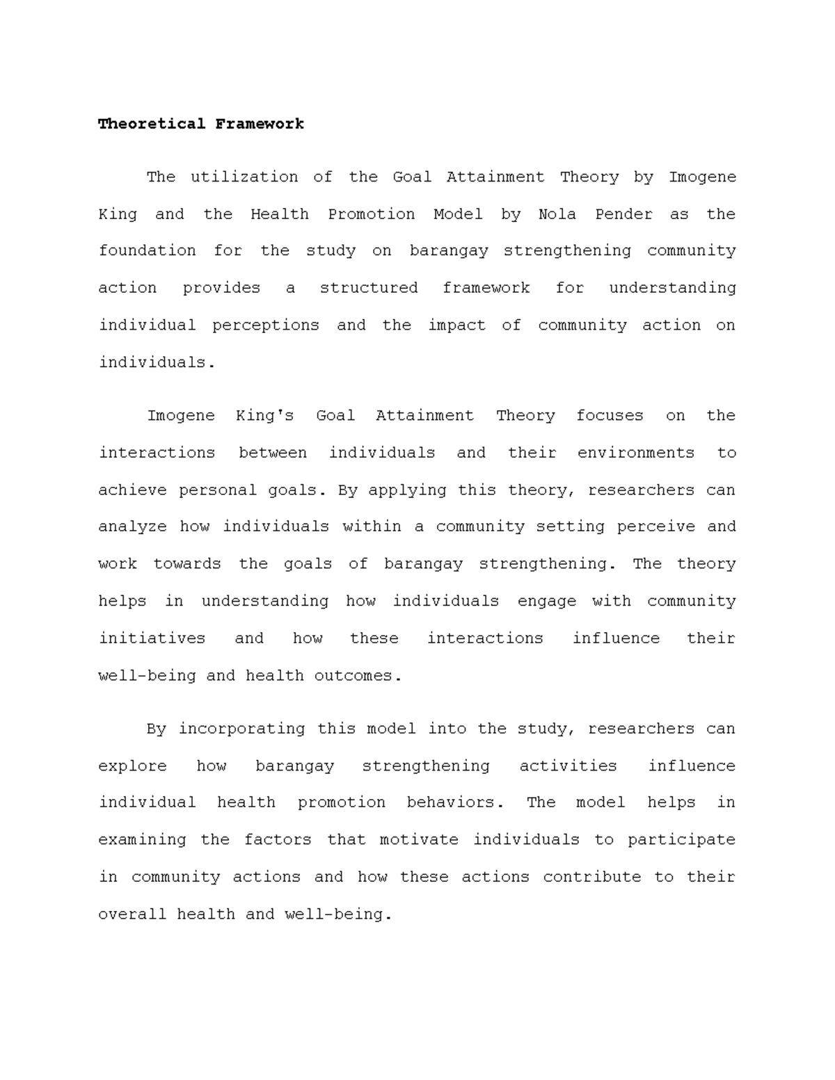 Theoretical Framework RESEARCH SAMPLE - Theoretical Framework The ...