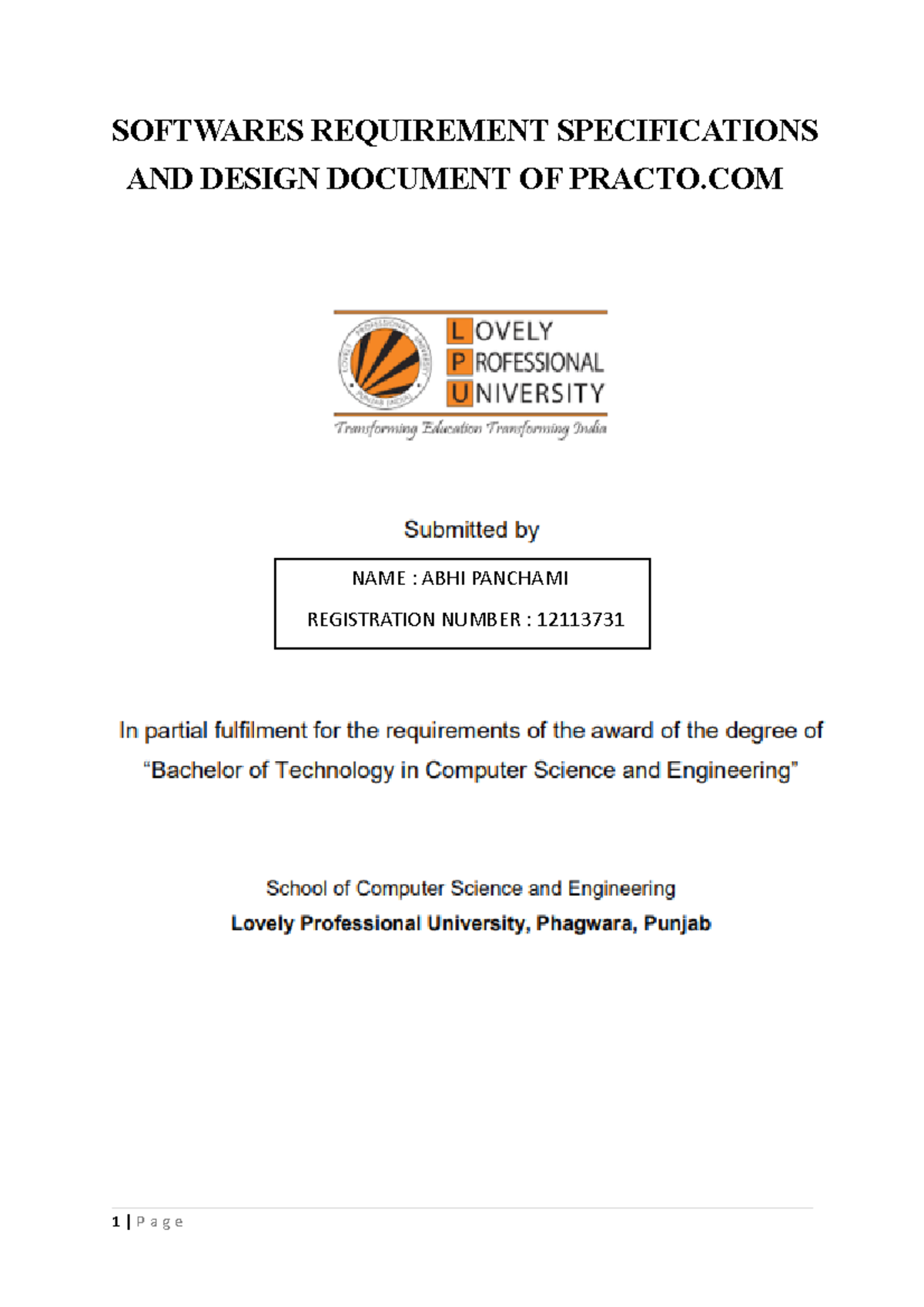 SRS Document IN Making - SOFTWARES REQUIREMENT SPECIFICATIONS AND ...