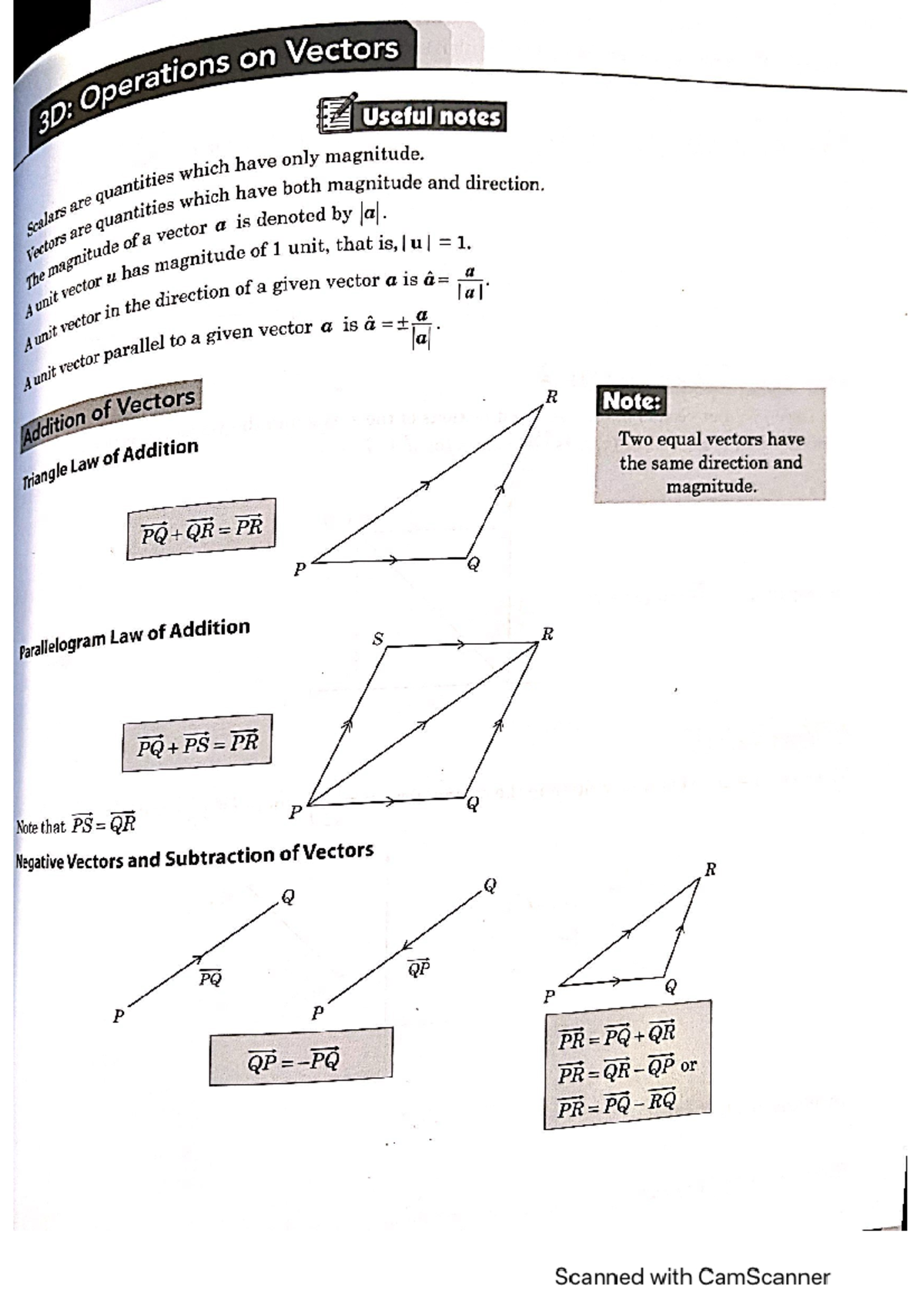 Vectors 3 D Questions - Operations on Vectors 3D: Useful notes only ...