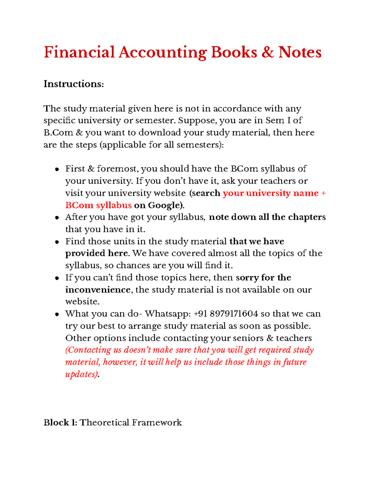 Financial Accounting Books & Notes - Financial Accounting Books & Notes ...