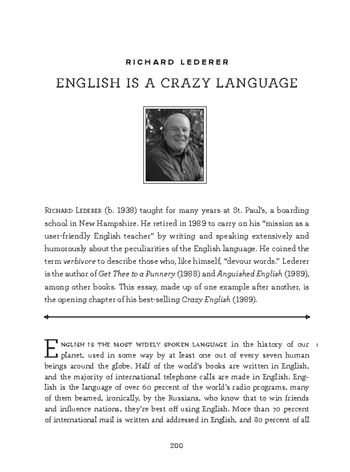 English is a Crazy Language. Full Text - 200 r i c h a r d l e d e r e ...