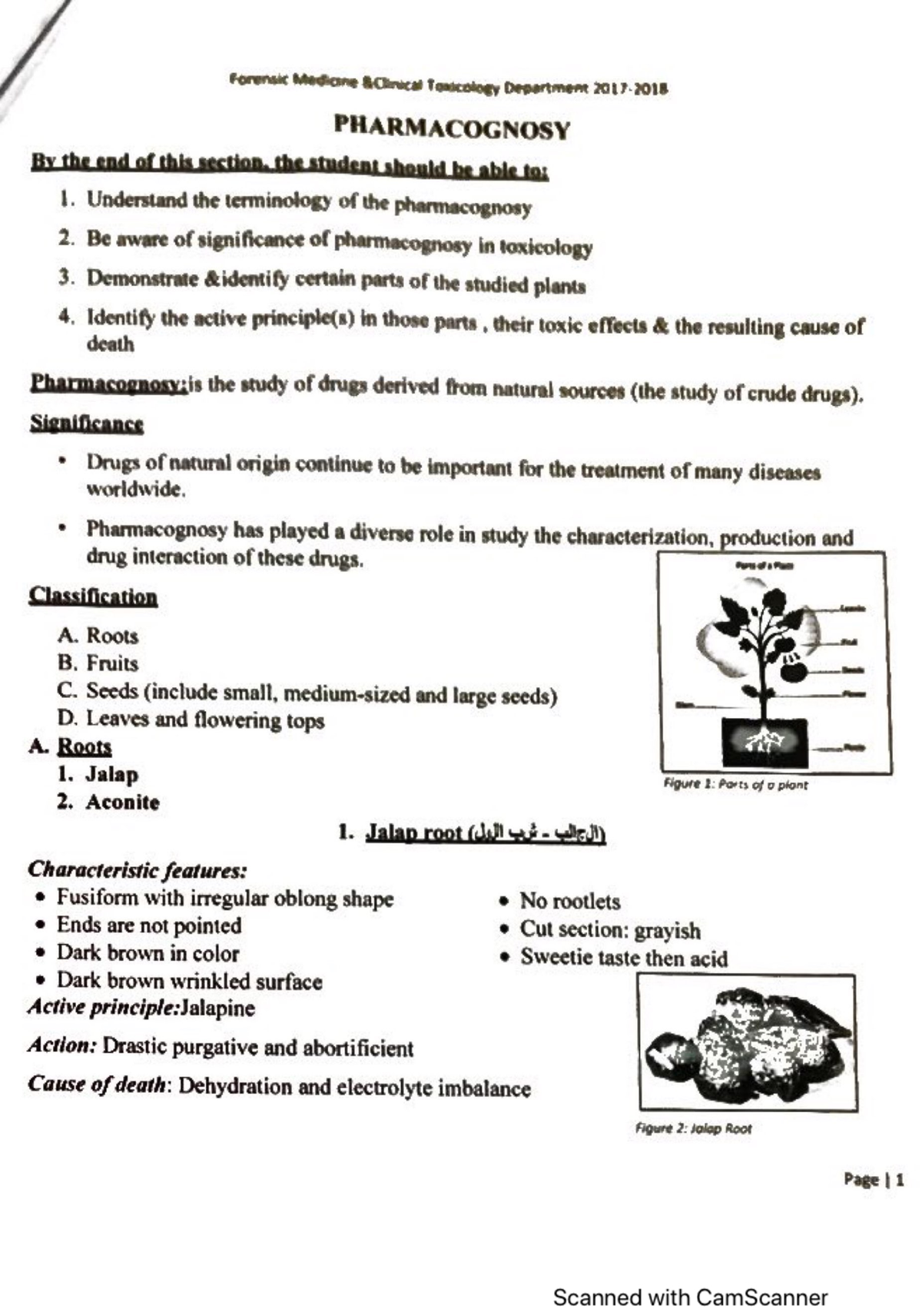 Pharmacognosy toxo - toxicology - Toxicology, Forensic Chemistry - Studocu