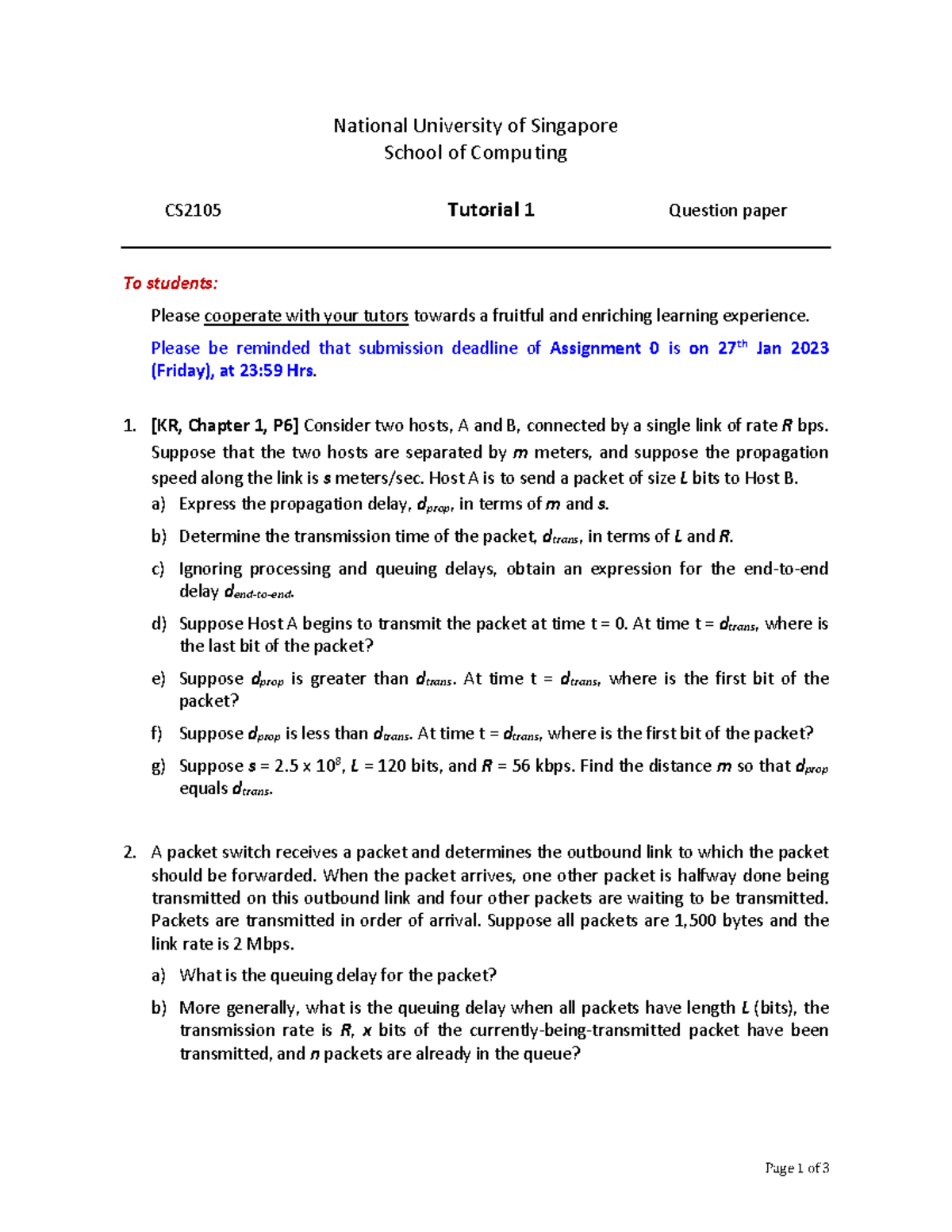 Tutorial 1 - ccccc - Studocu