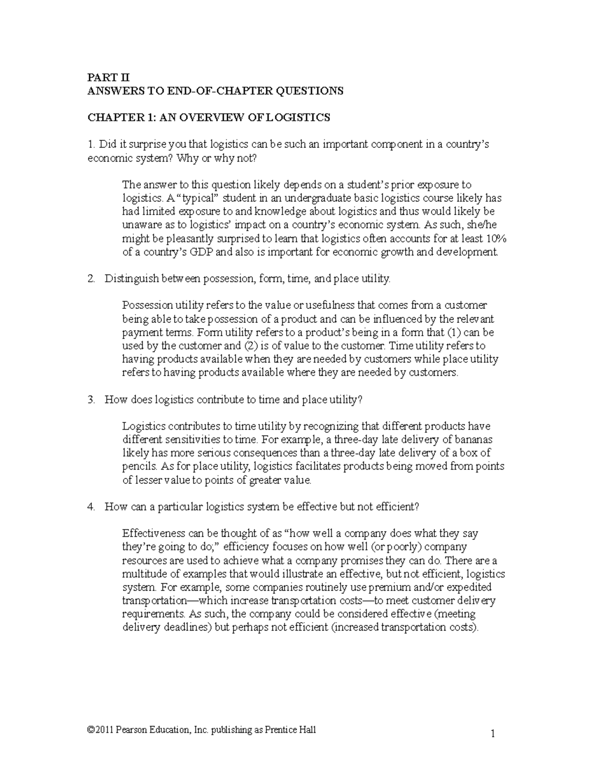 Murphy 01 im - Multiple Choice and True/False questions - PART II ...