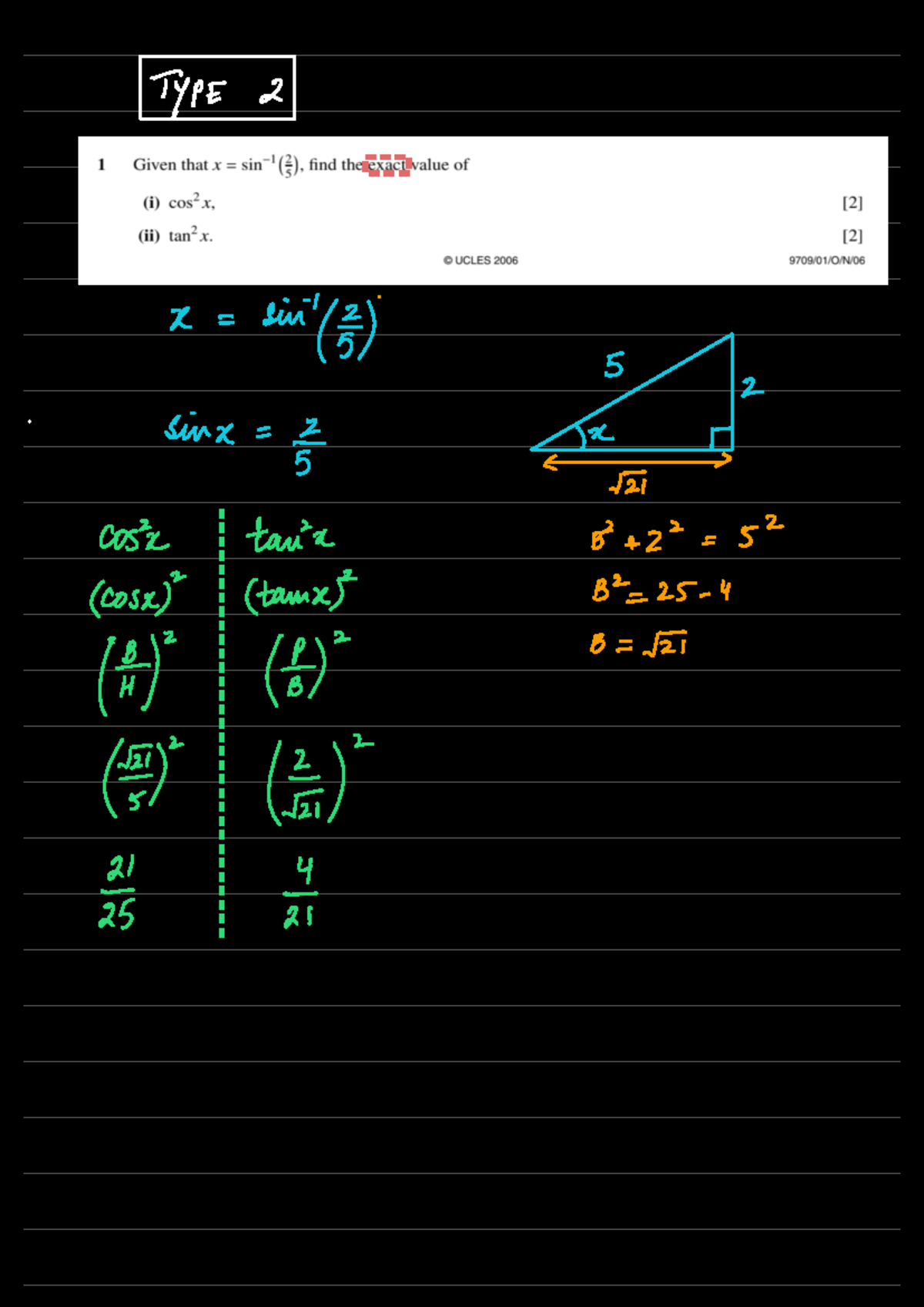 Trigonometry Typewise Worksheets 2023 - TYPE 2 sin 5 2 sink cm 5 521 ...