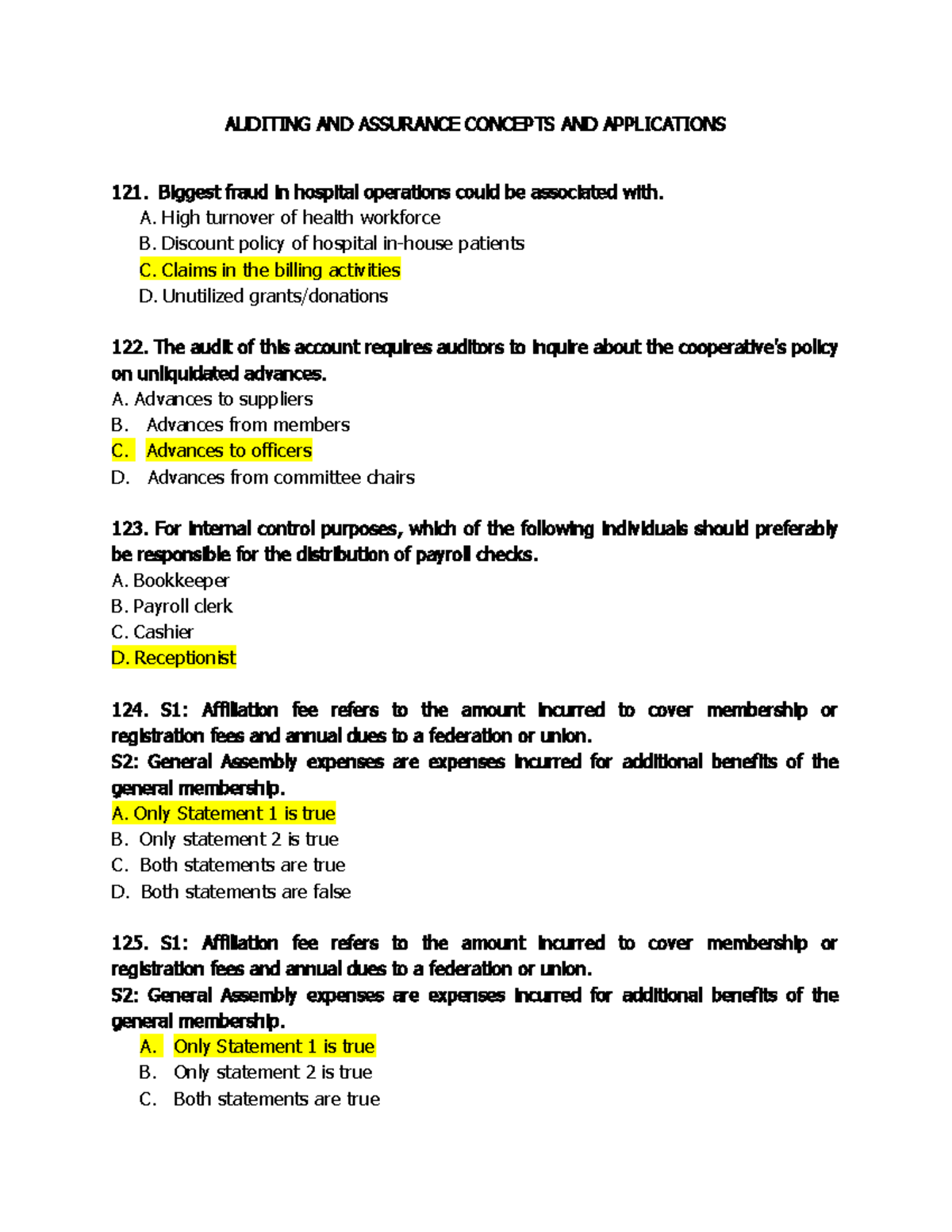 Auditing AND Assurance Concepts AND Applications - 13 - AUDITING AND ASSURANCE CONCEPTS AND ...