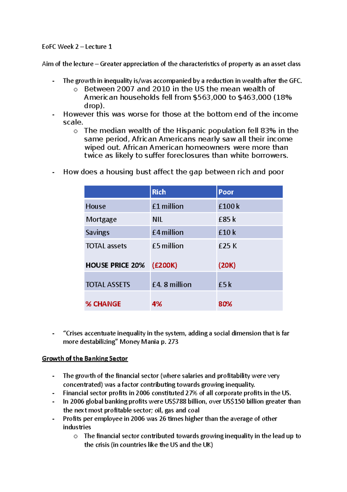 Eo FC W2 Full Notes - EoFC Week 2 – Lecture 1 Aim of the lecture ...