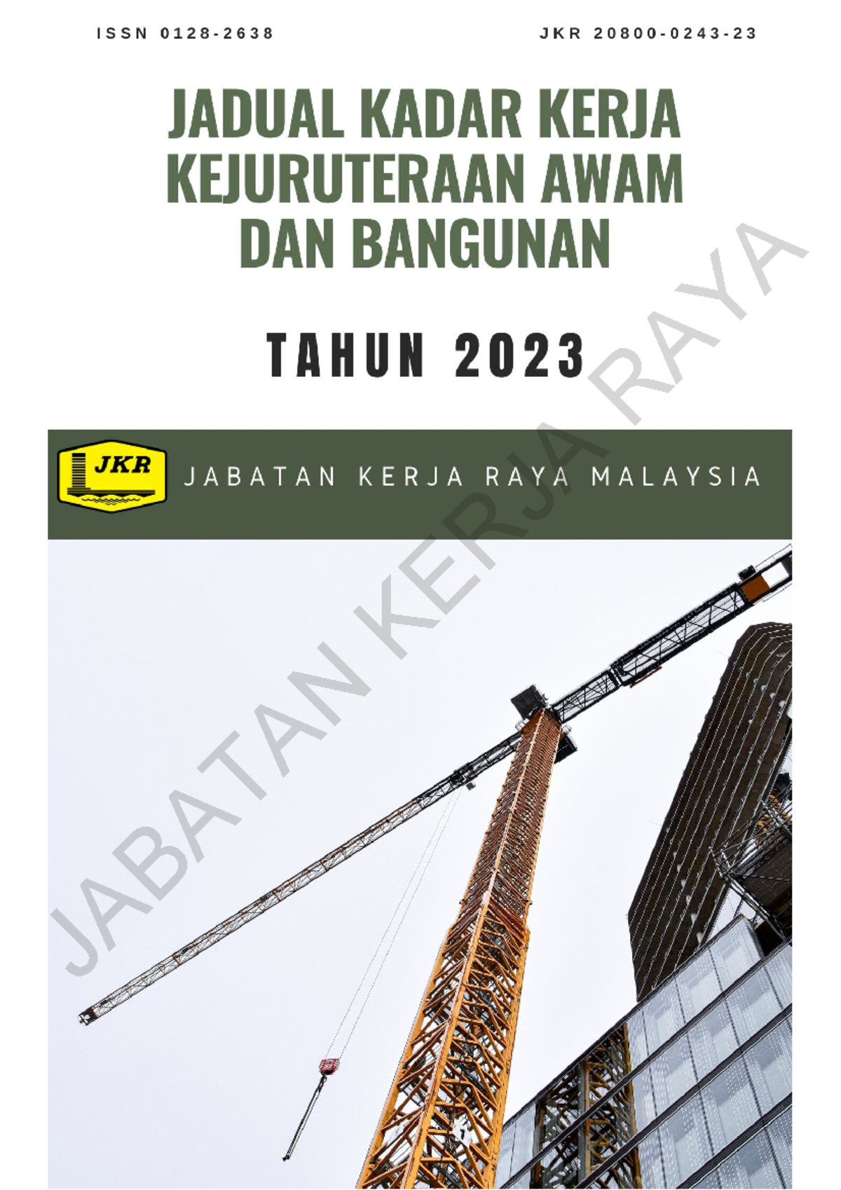 JKR Civil 2023 - JABATAN KERJA RAYA JADUAL KADAR KERJA KEJURUTERAAN ...