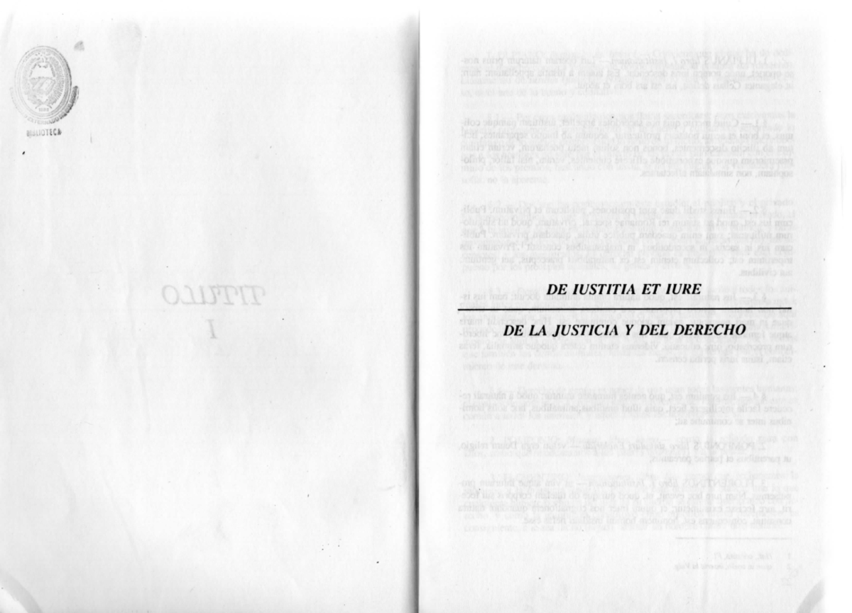Digesto libro I título 1 - DE lUSTITIA ET lUKE DE LA JUSTICIA Y DEL ...