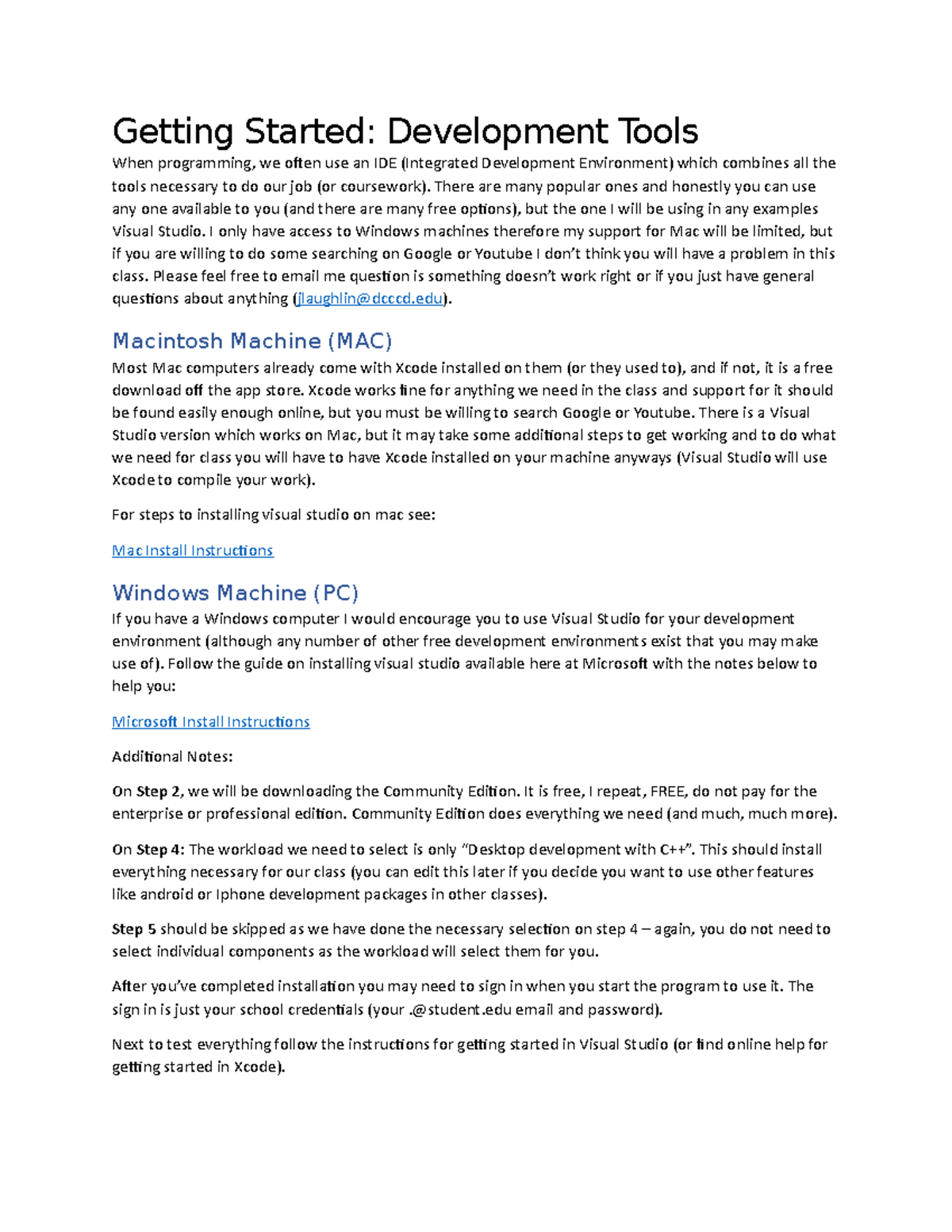 Visual Studios Installation Guide 2020 - Getting Started: Development ...