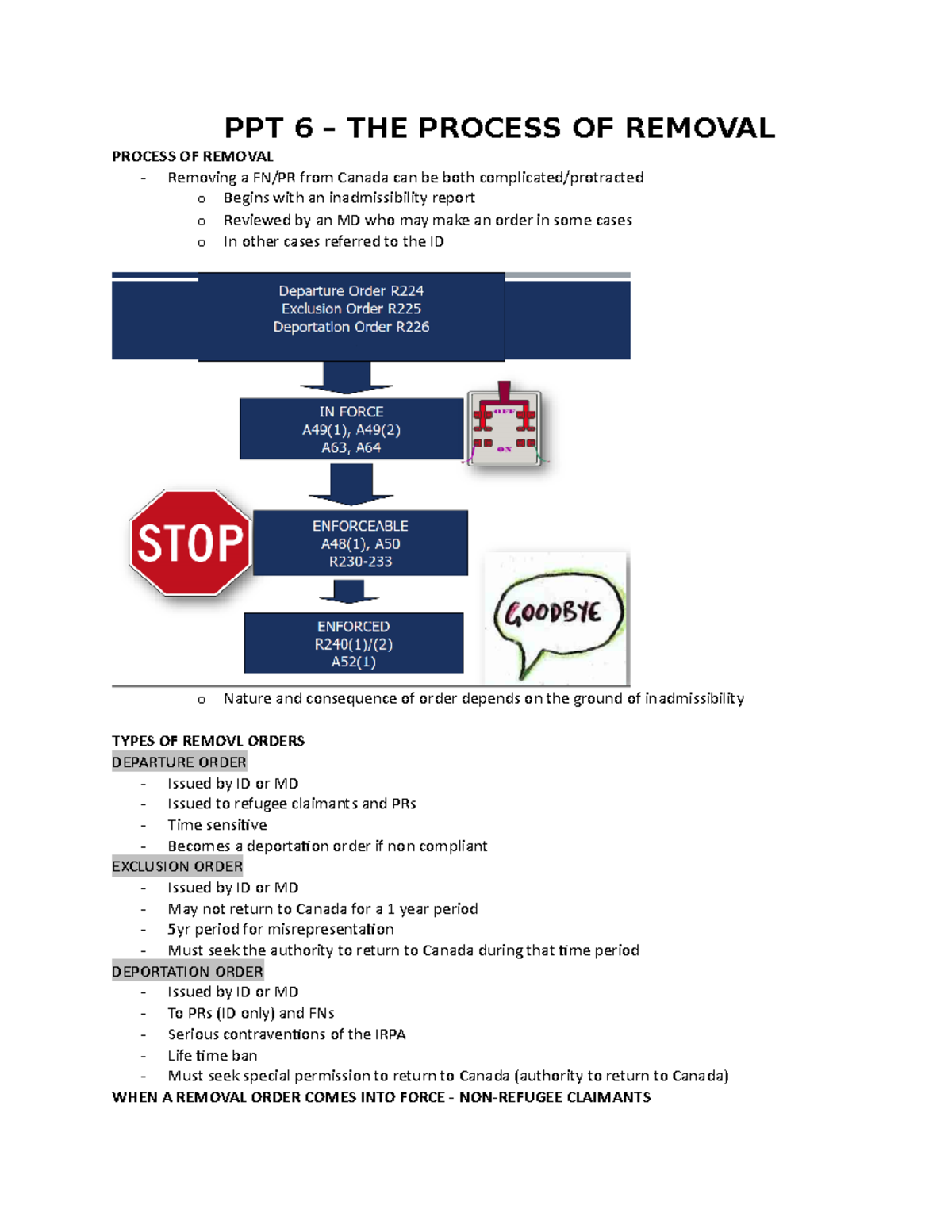 NC IMMG1470 - PPT 6 – THE Process OF Removal - PPT 6 – THE PROCESS OF ...
