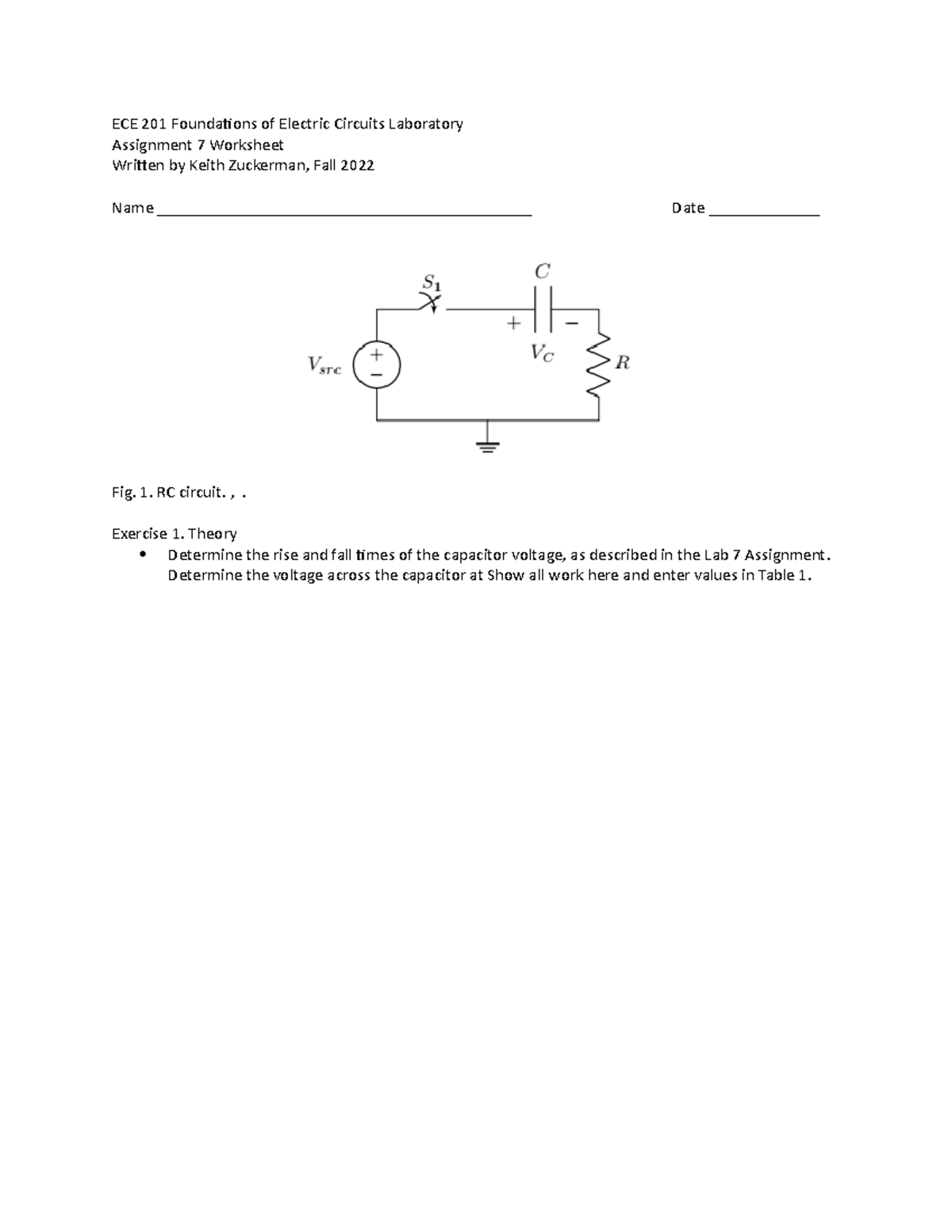 ECE-201 - Electric Circuits CourseWork LAB Assignment Material - ECE ...