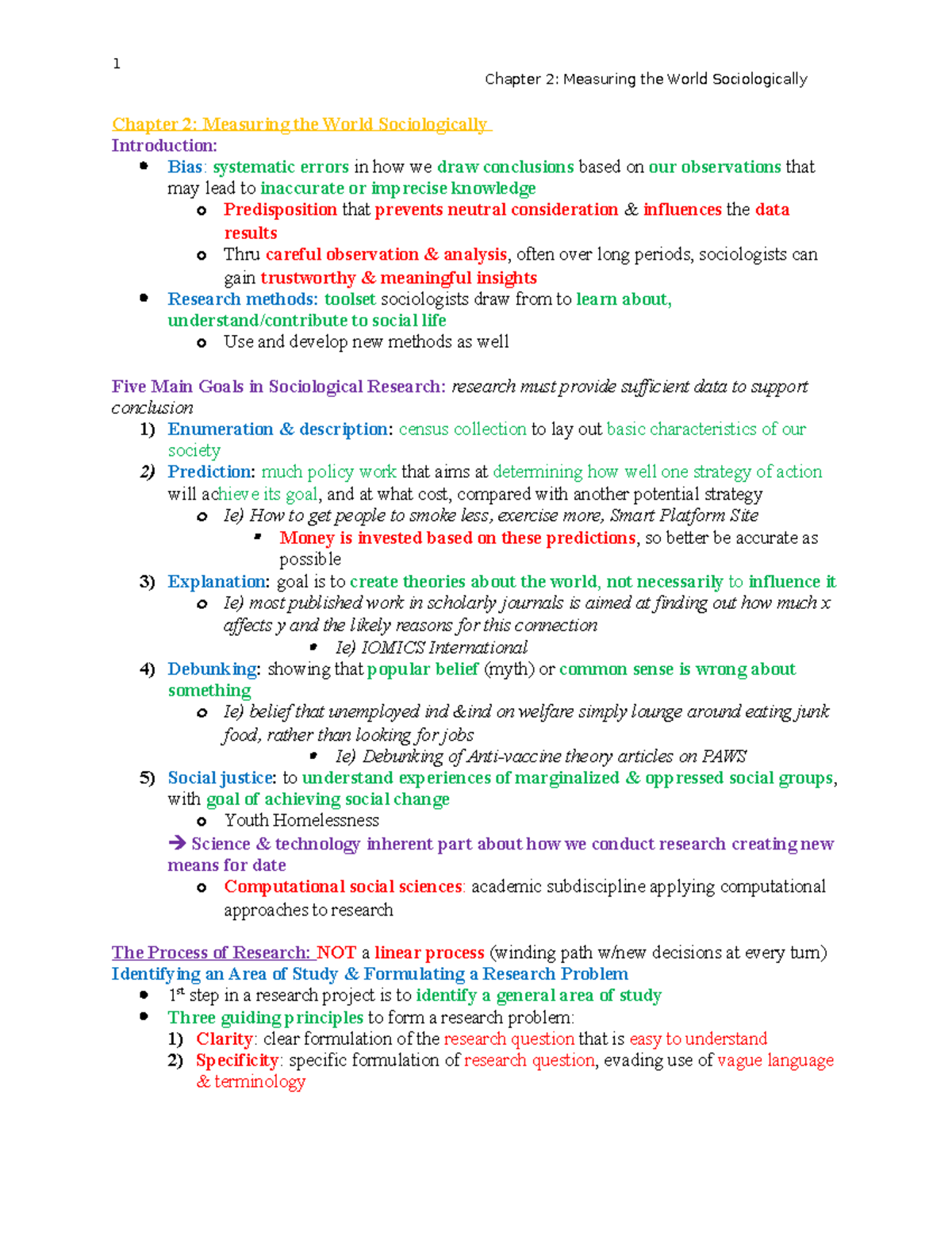 Chapter 2- Measuring the World Sociologically - Chapter 2: Measuring ...