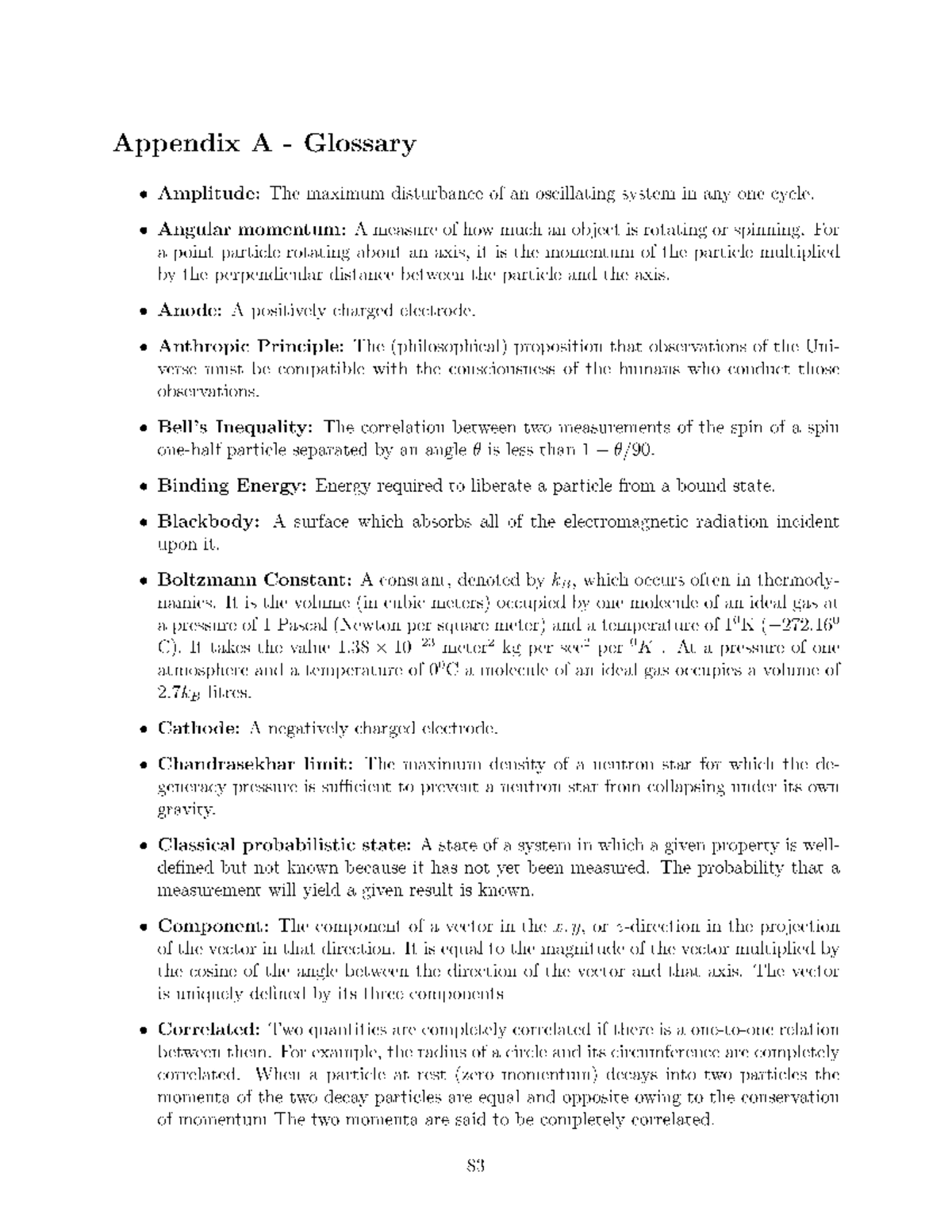 Appendix and Term Definitions and Concepts Part 1 - PH 3411 - Studocu