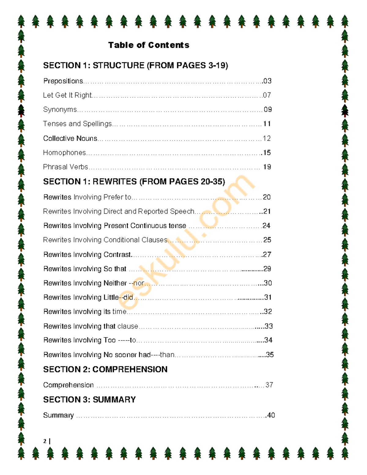 Garde 10 to 12 English P2 Pamphlet - Table of Contents - Studocu