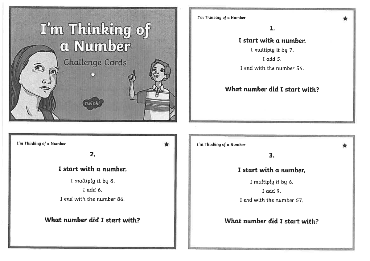 Im thinking of a number - Studocu