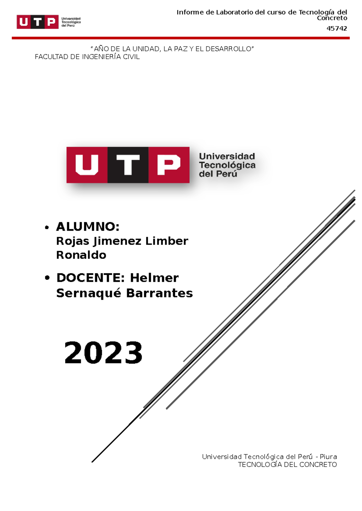 Informe DE LAB.03- Tecnología DEL Concreto - ALUMNO: Rojas Jimenez ...