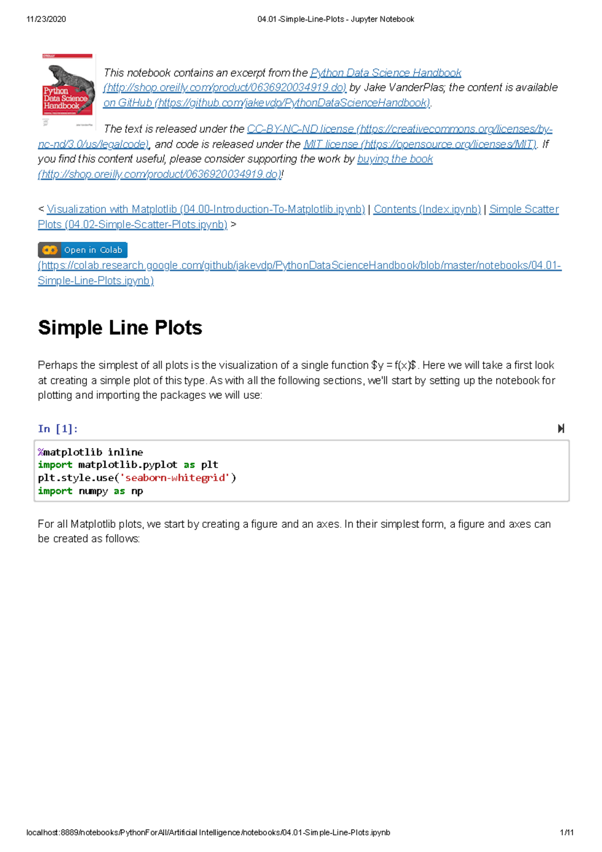 04 01 Simple Line Plots Jupyter Notebook 23112020 052535 pm - This ...