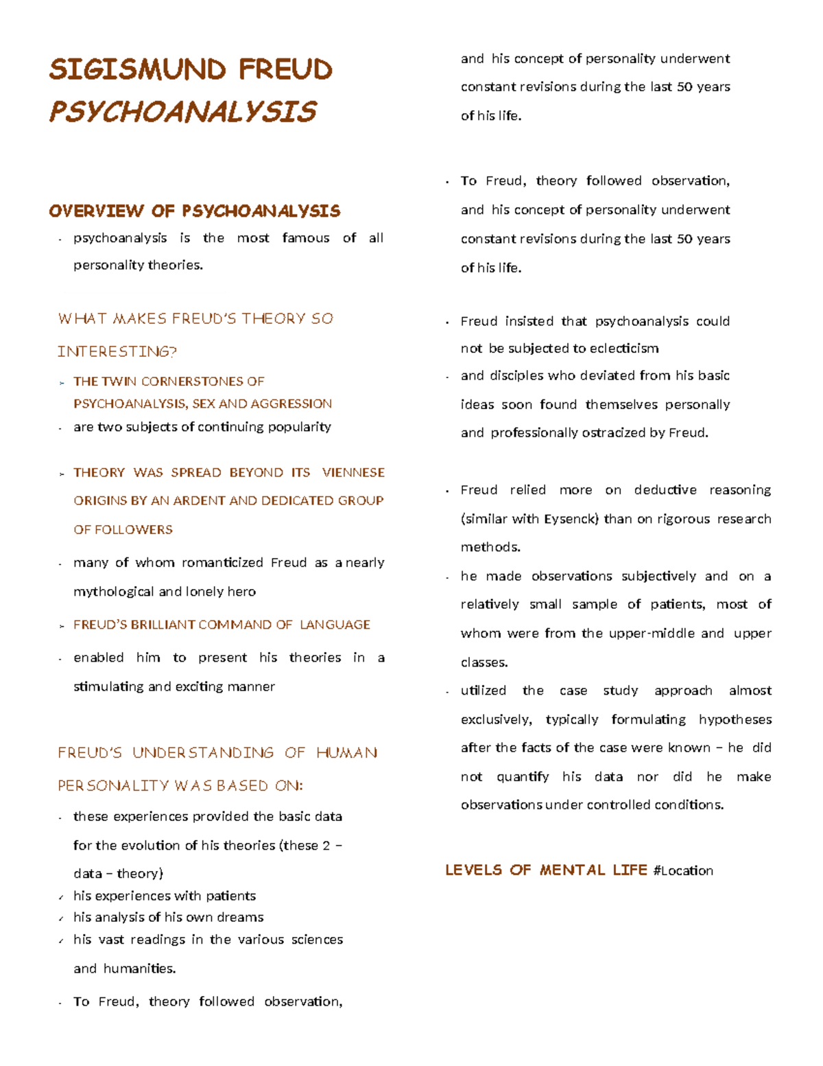 Sigismund Freud - SIGISMUND FREUD PSYCHOANALYSIS OVERVIEW OF ...