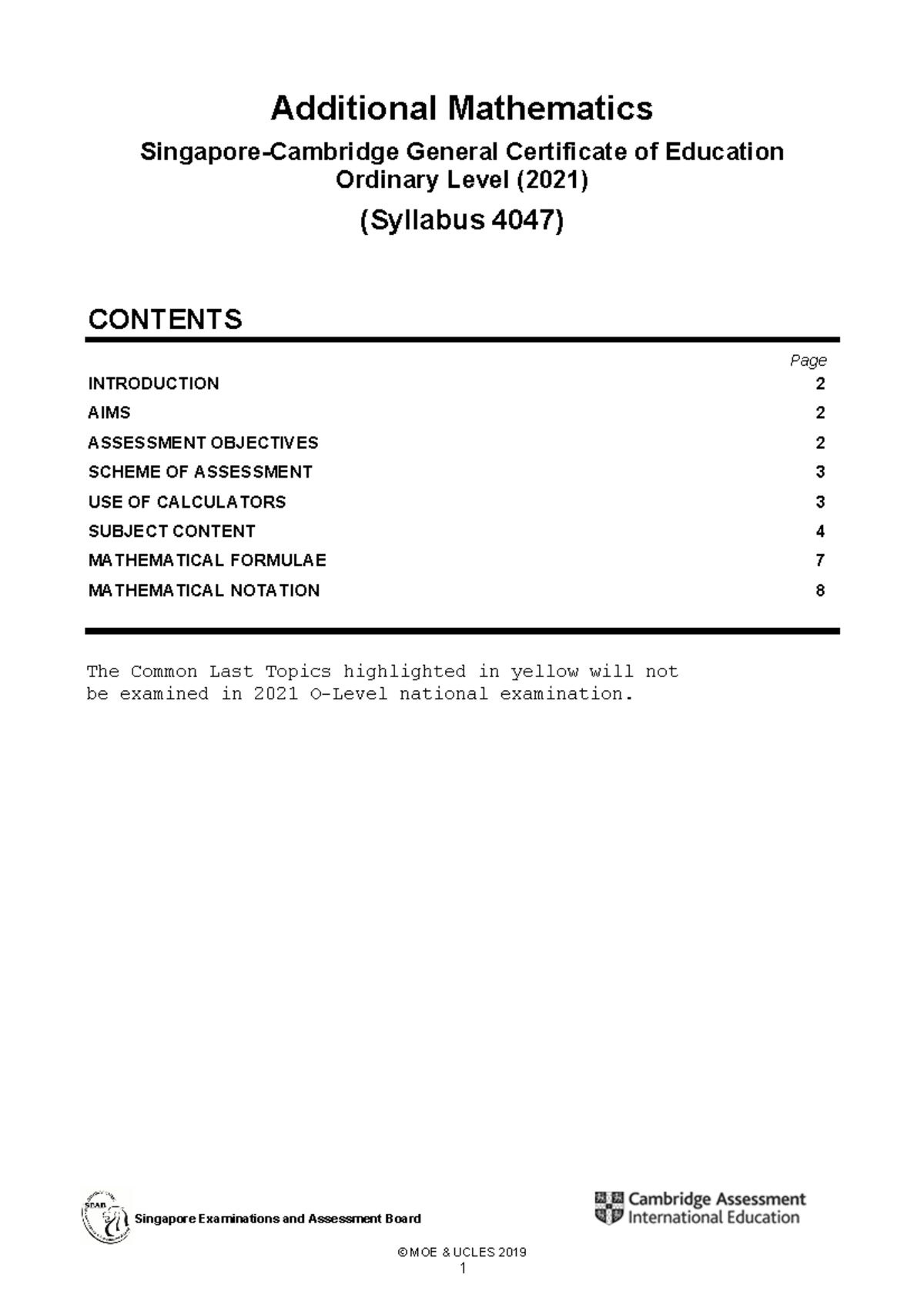 4047 y21 sy - nil - MOE & UCLES 2019 Singapore Examinations and ...