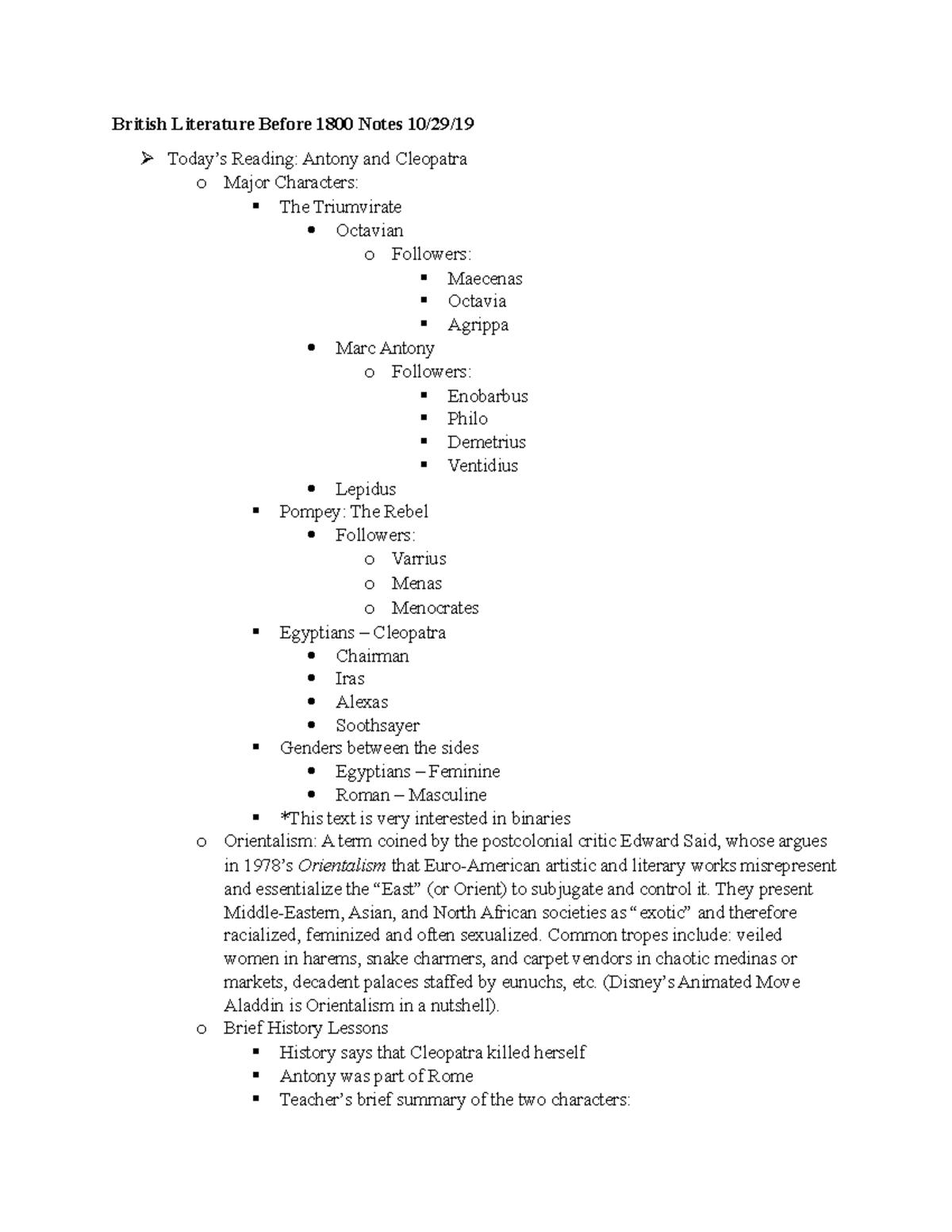 Week 10 Brit Lit Before 1800 Notes - British Literature Before 1800 ...
