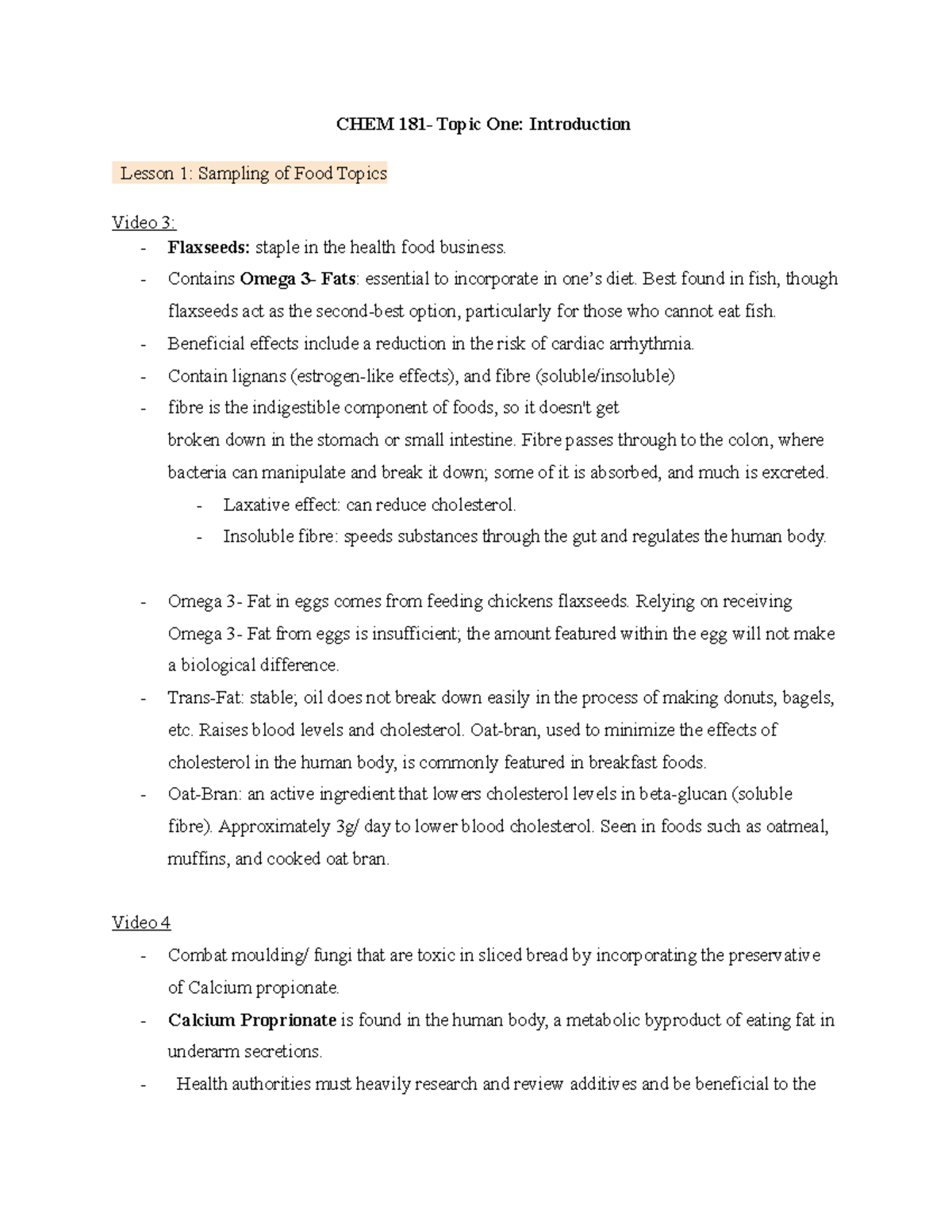 CHEM 181- Topic 1 - Harpp - CHEM 181- Topic One: Introduction Lesson 1 ...