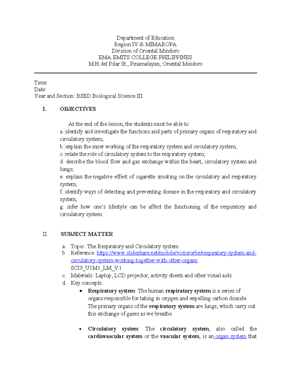 Respiratory-and-circulatory-system-detailed-lesson-plan compress ...
