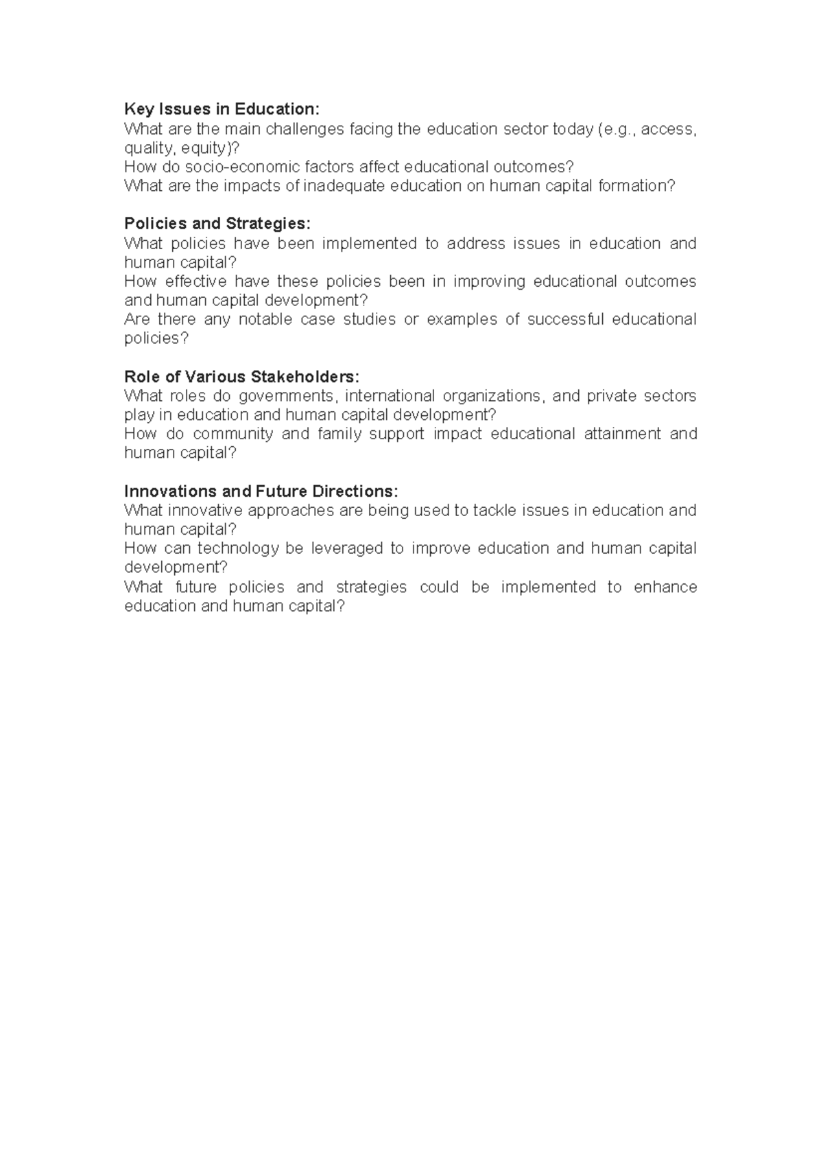 Key Issues in Education - Key Issues in Education: What are the main ...