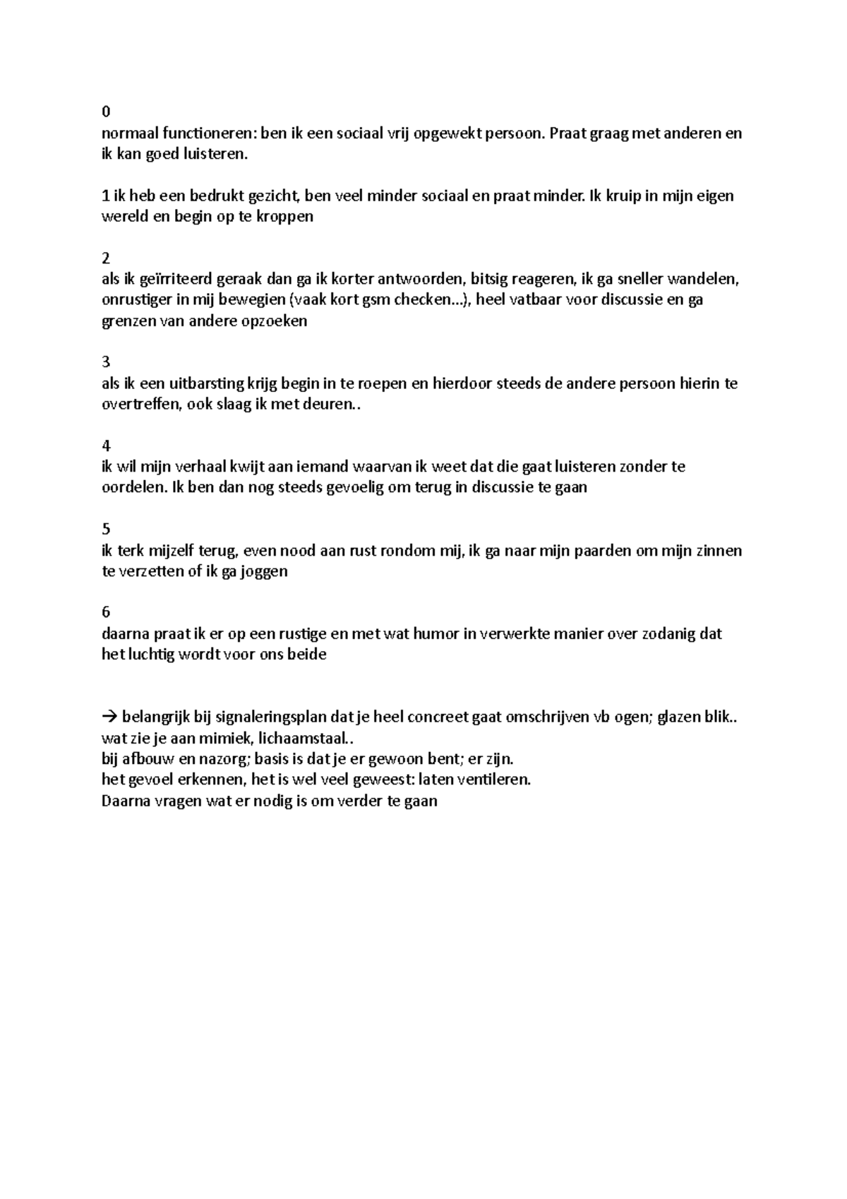 Signaleringsplan - 0 normaal functioneren: ben ik een sociaal vrij ...