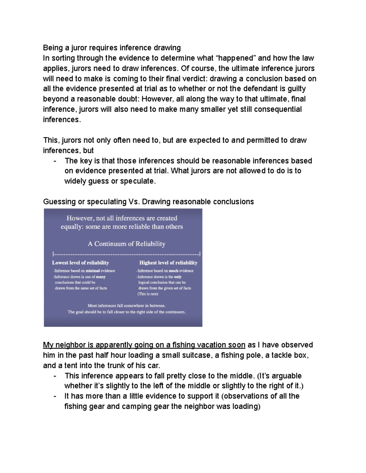 Guessing or speculating vs Drawing reasonable conclusion - Being a ...