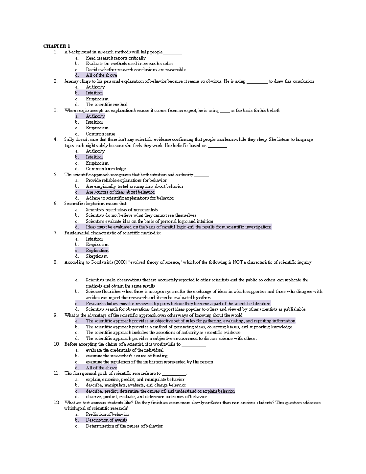 Exam 1 Study Guide esearch meth - CHAPTER 1 A background in research ...