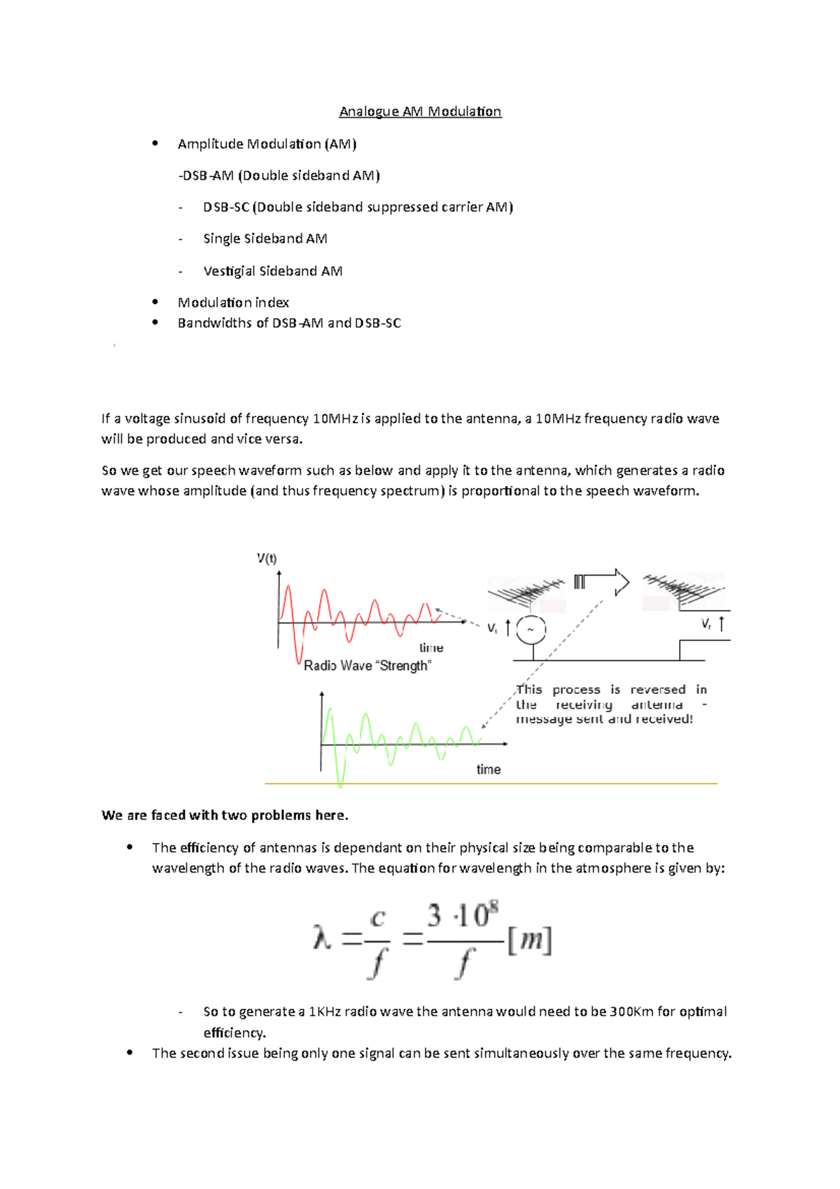Analogue Am modulation - Analogue AM Modulation Amplitude Modulation ...