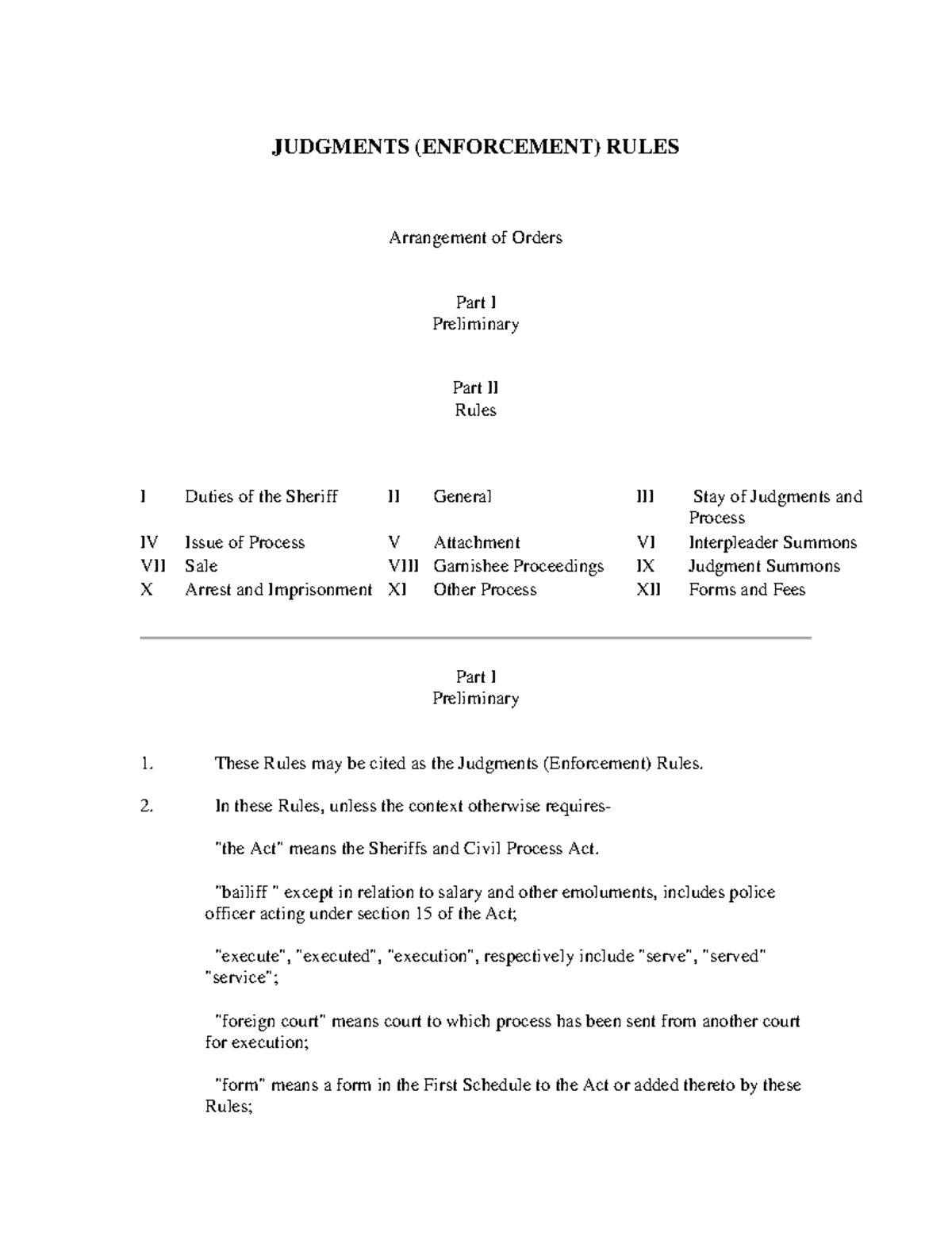 Judgement Enforcement Rules in Nigeria - JUDGMENTS (ENFORCEMENT) RULES ...