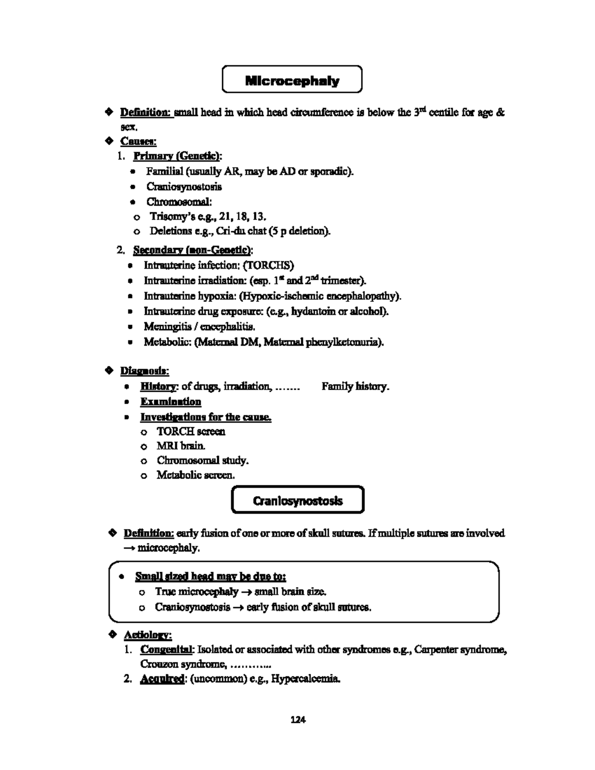 Microcephaly, cerebral palsy - Neurology Diseases - Studocu