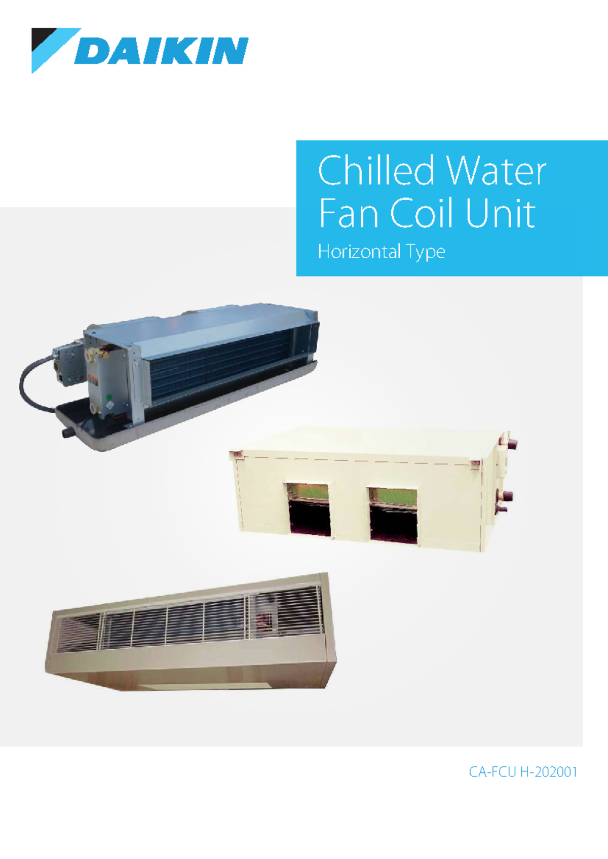 FWW FUW Horizontal Type FCU Catalogue LR 2 - CA-FCU H- Chilled Water ...