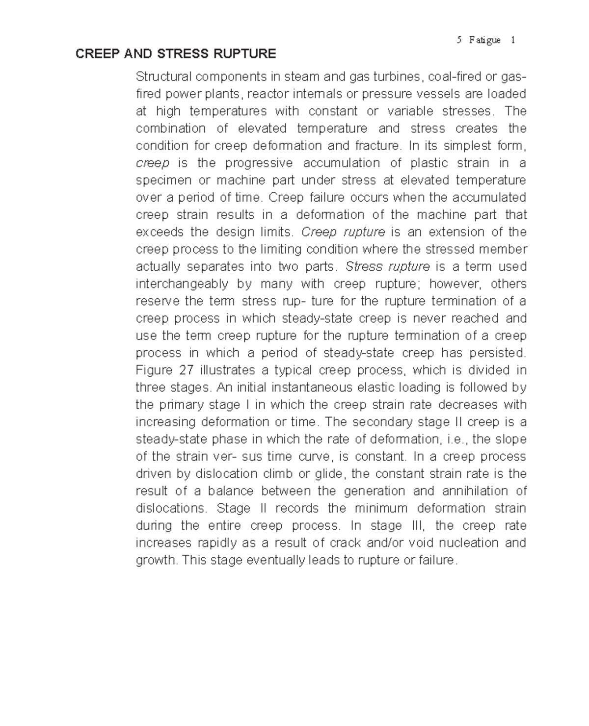 Creep AND Stress Rupture - CREEP AND STRESS RUPTURE Structural ...