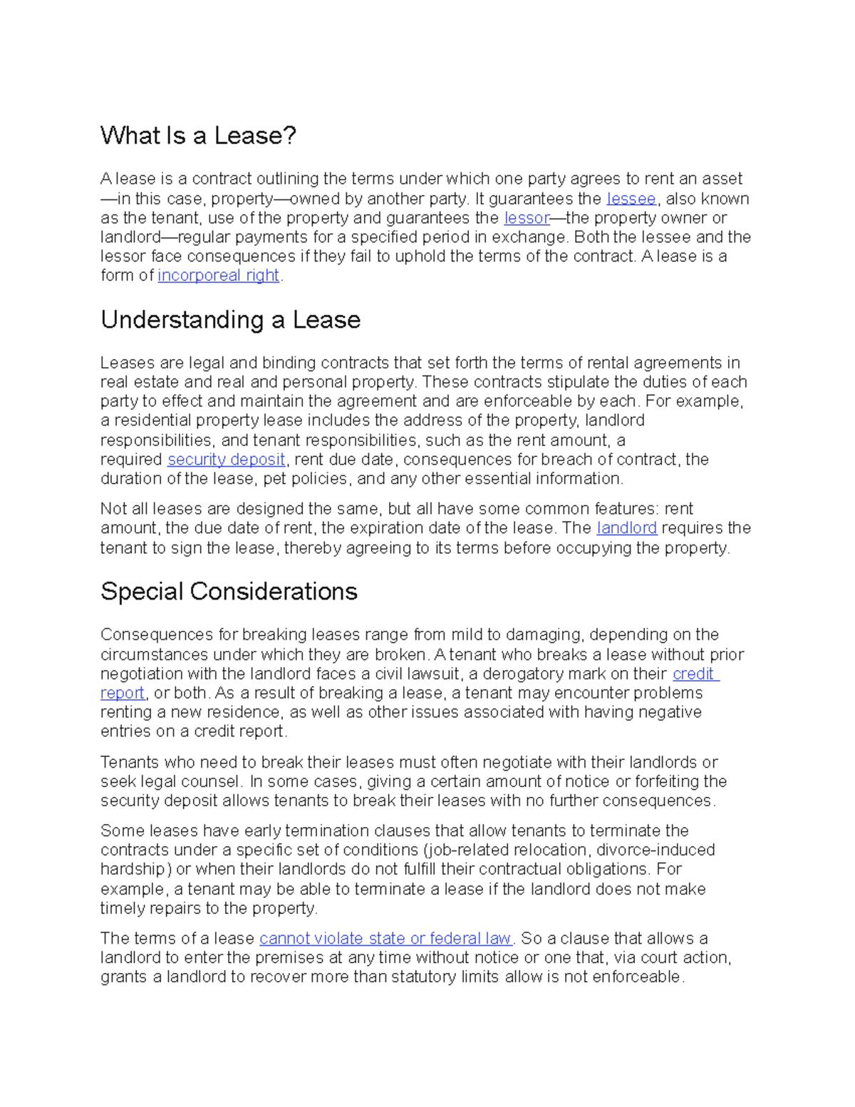 Accounting for Lease - Lecture notes 1 - What Is a Lease? A lease is a ...