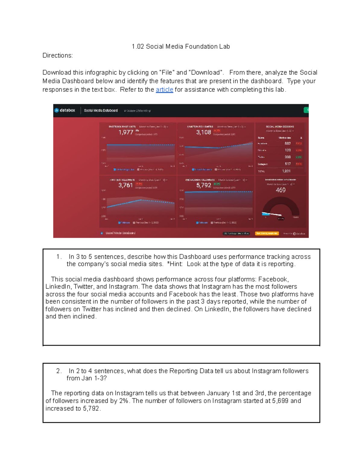 Social Media 01.02 Social Media Foundation Lab - 1 Social Media ...