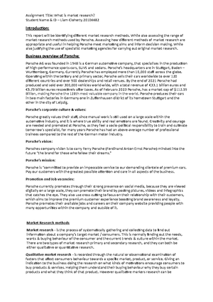 Unit 22-assignment 1 market research - Market Research This report will ...