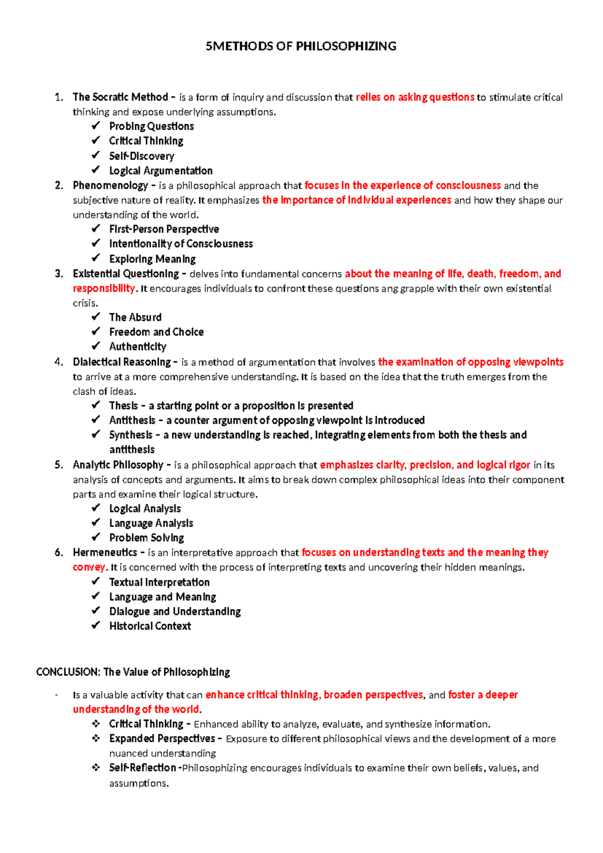 IPHP - this is a Philosophy reviewer for lesson 2 and 3 - 5METHODS OF ...