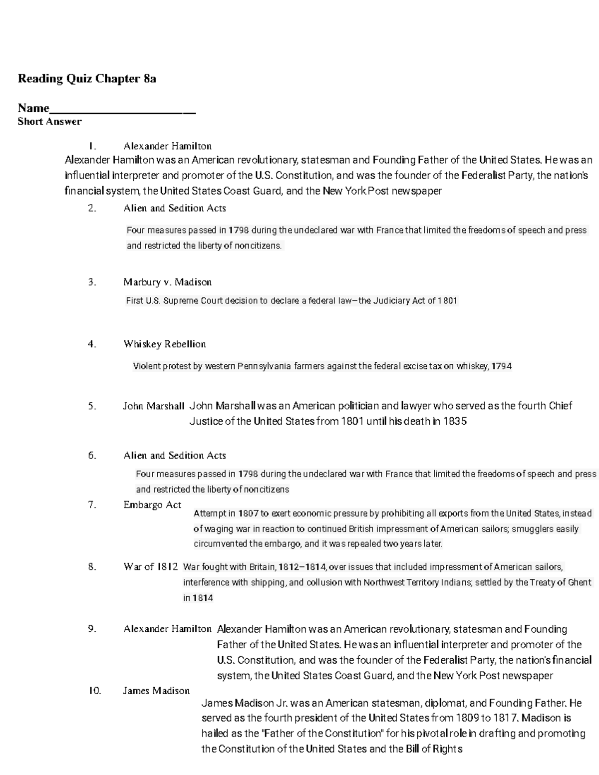 Kami Export - 2022 American History ch 8 - NUR165 - Reading Quiz ...