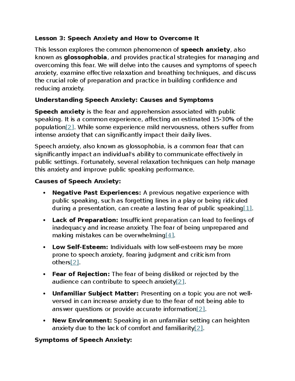 Speech anxiety - We will delve into the causes and symptoms of speech ...