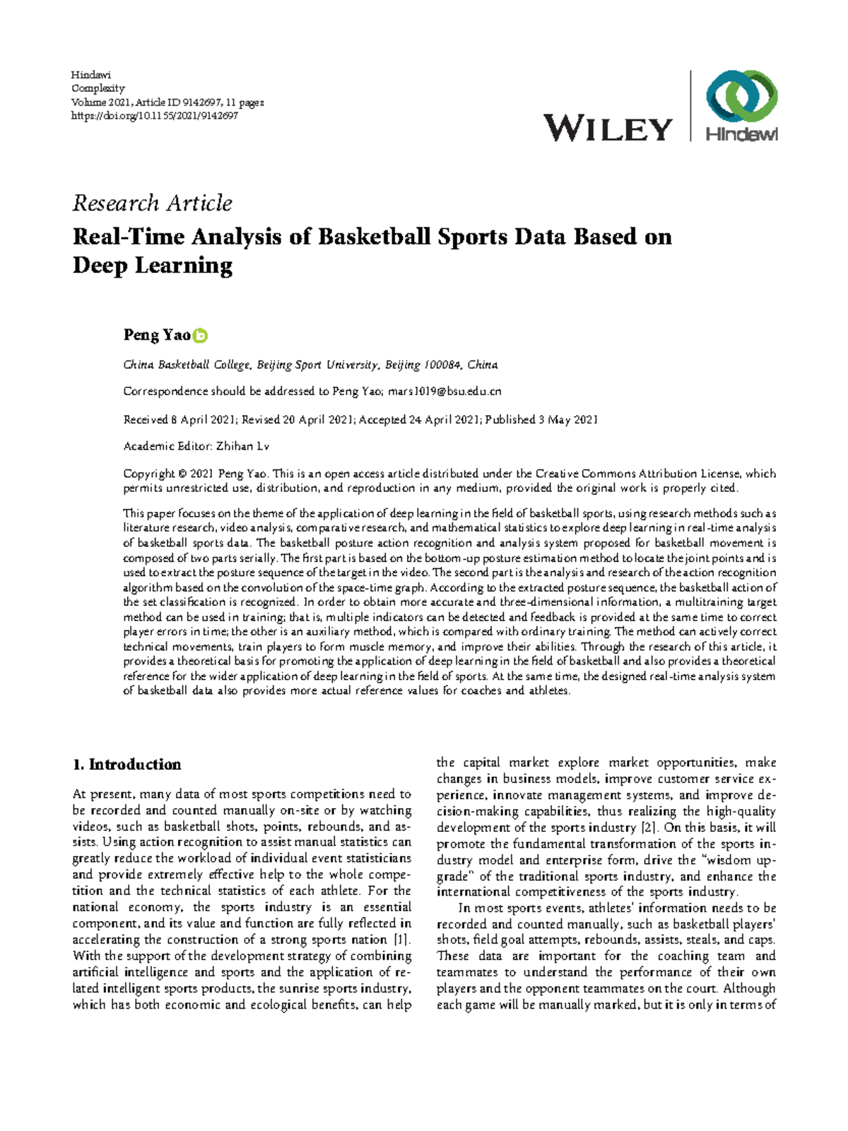 9142697 - Research paper - Research Article Real-Time Analysis of ...