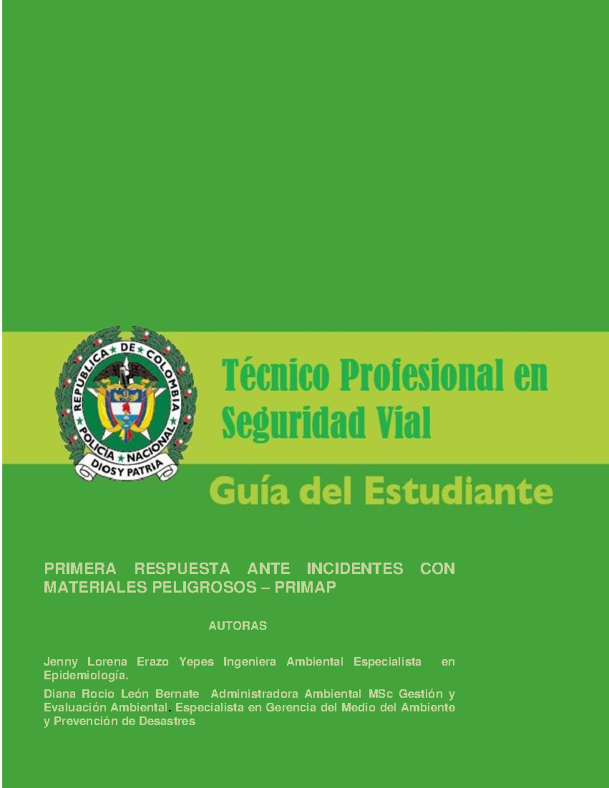 GUIA DEL Estudiante TPSV-D - Primap - TÉCNICO PROFESIONAL EN SEGURIDAD VIAL GUÍA DEL ESTUDIANTE ...
