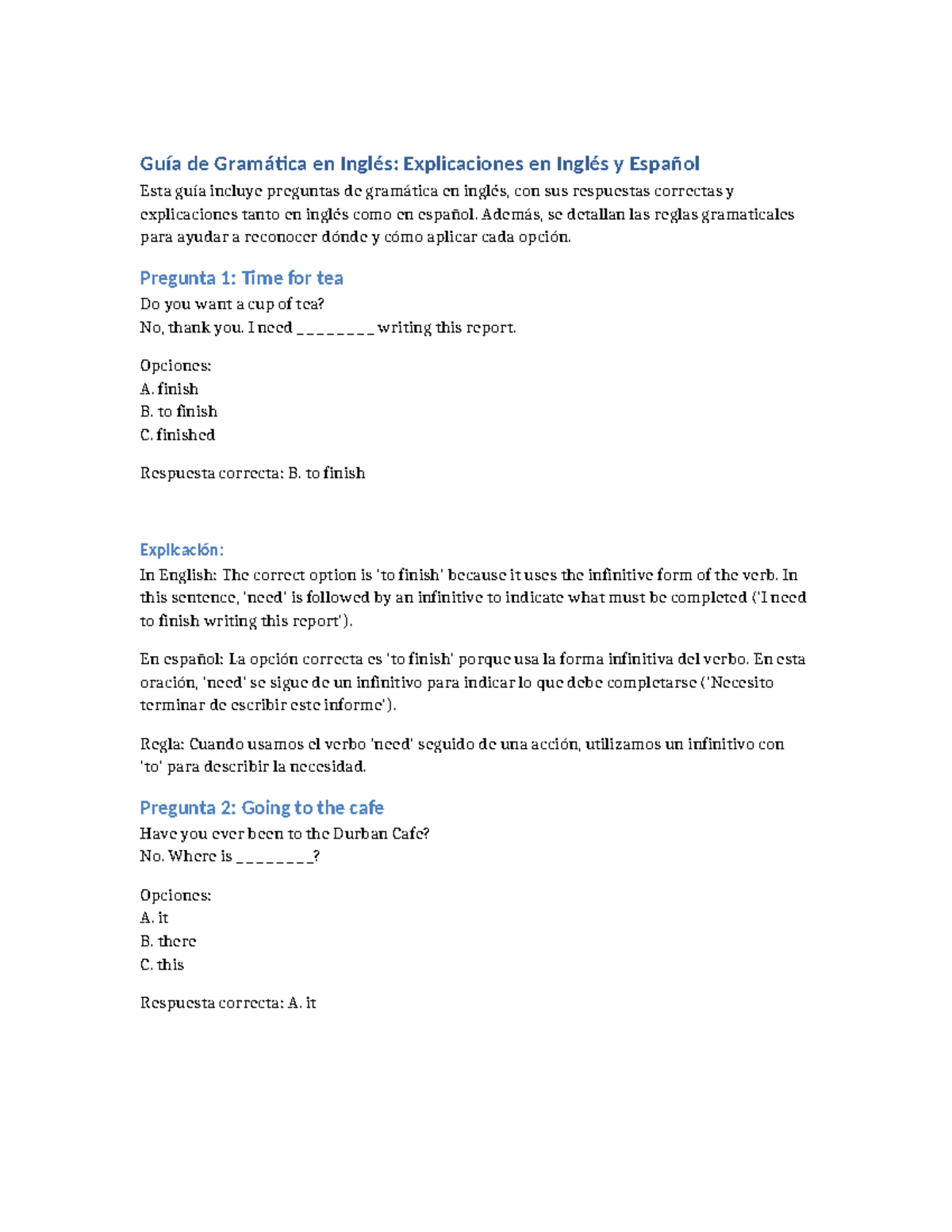 Guia detallda gramatica ingles espanol - Guía de Gramática en Inglés ...