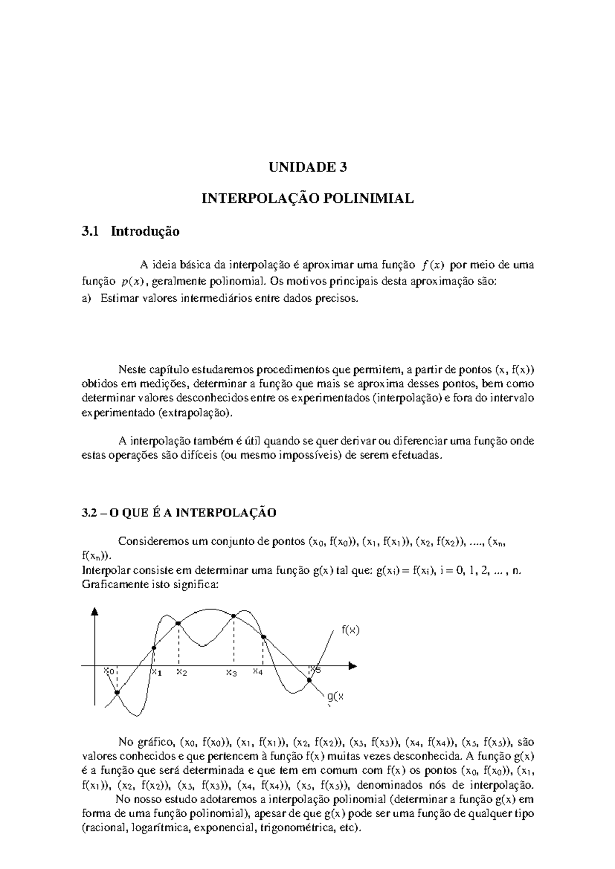 Apostila- Unidade 3- Calculo Numérico - Warning: TT: undefined function: 32 Warning: TT ...