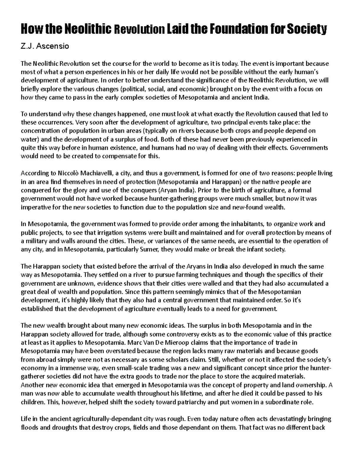 How the Neolithic Revolution Laid the Foundation for Society - Ascensio ...